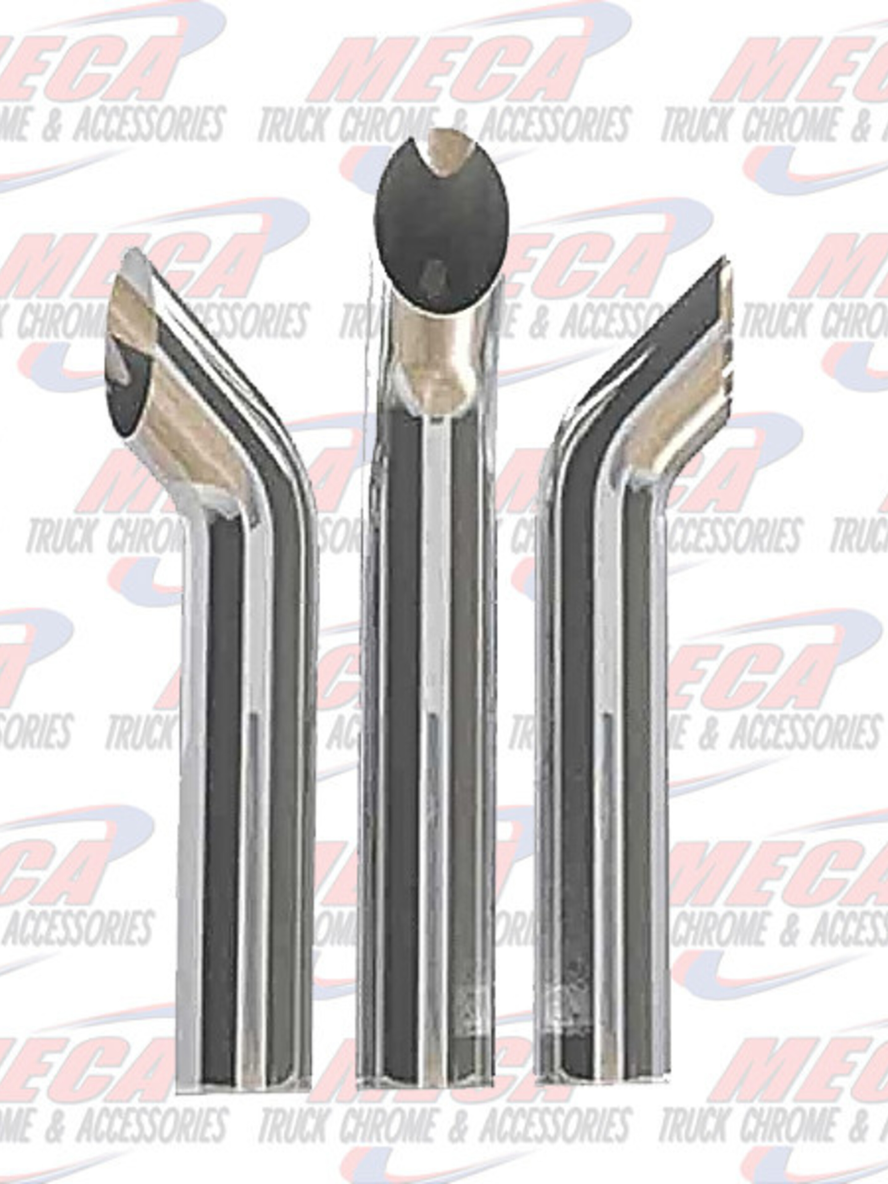 STACK-1 7''-5''X 36'' CURVE PLAIN - Meca Truck Chrome