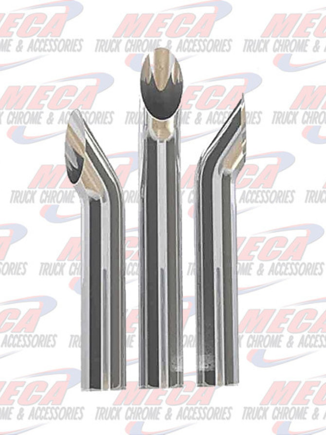 TOP STACK COMBO 7'' X 36'' OZZIE STYLE TOP CHROME - Meca Truck Chrome