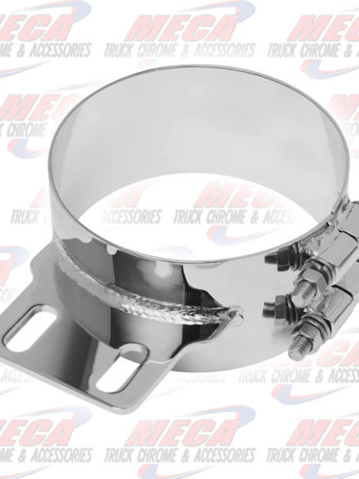 DYNAFLEX STACK CLAMP WIDE PB 6'' CHROME SS - Meca Truck Chrome