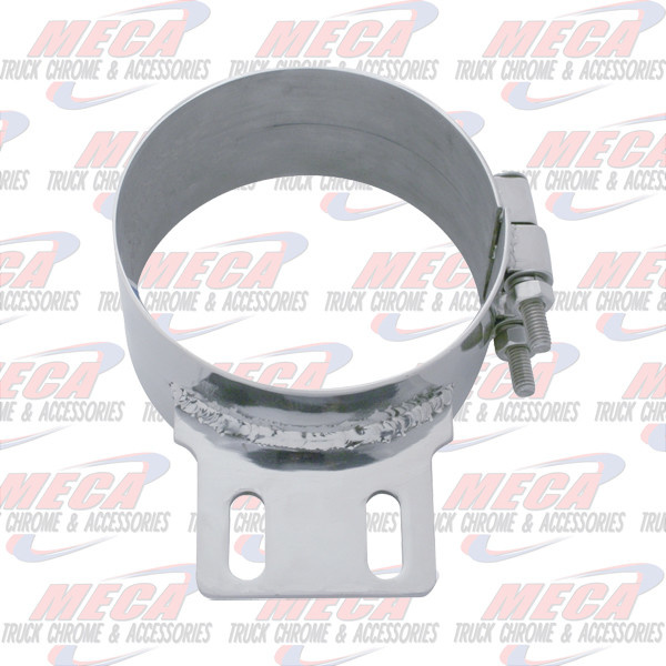 EXHAUST CLAMP PETERBILT 6" WIDE SS ECO - Meca Truck Chrome