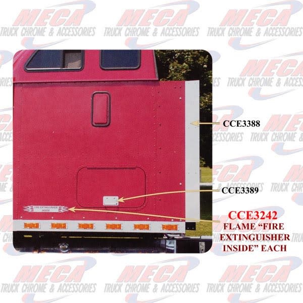 FLAME "FIRE EXTINGUISHER INSIDE" EACH - Meca Truck Chrome