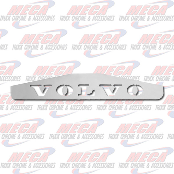 CR. 24" X 4" BOTTOM PLATE W/ 3 STUDS, VOLVO SCRIPT - Meca Truck Chrome