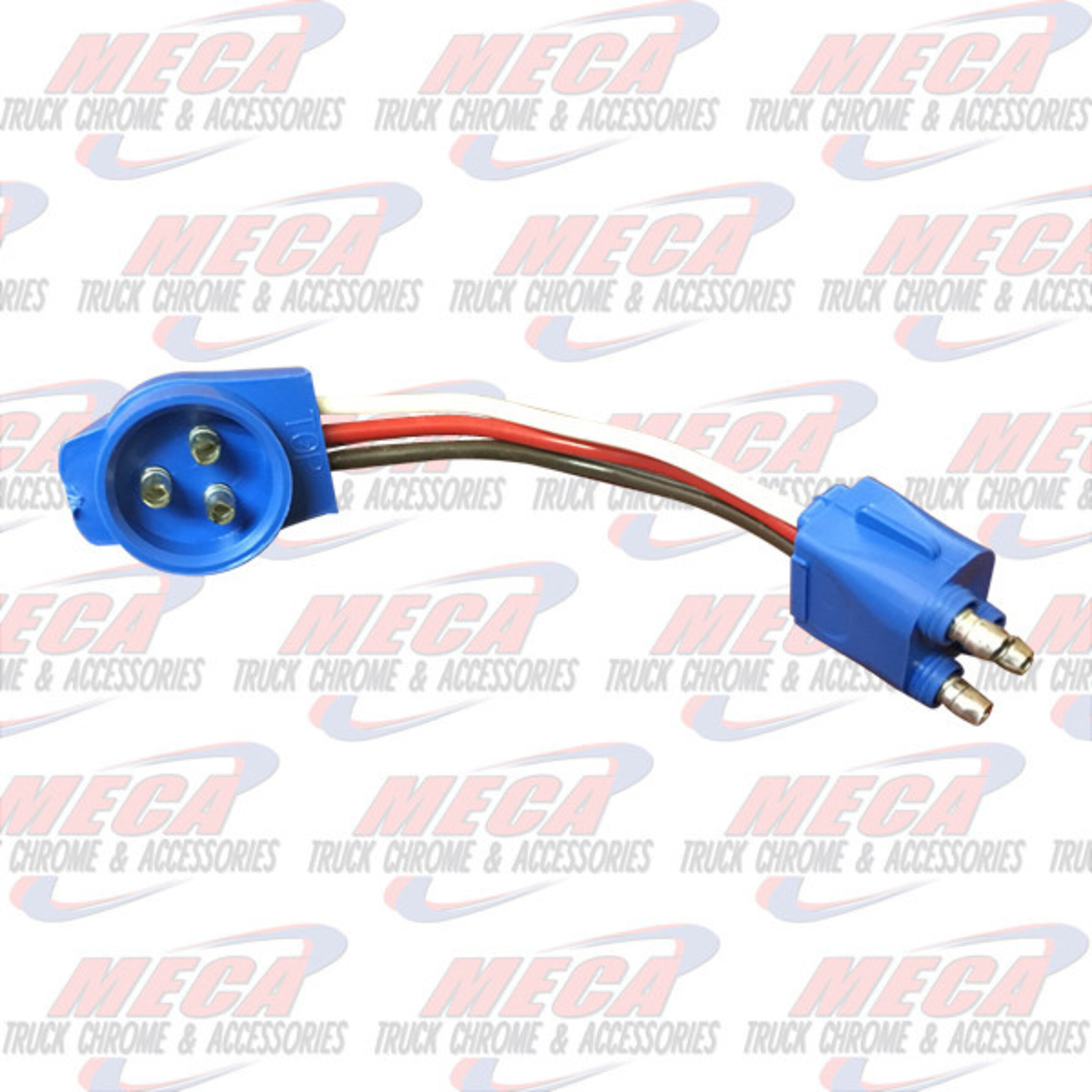 PLUG 3 PRONG MALE W/ GROTE 3 PIN FEMALE - Meca Truck Chrome