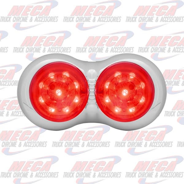 ZED DOUBLE BULLSEYE RED LED 18 DIODES - Meca Truck Chrome