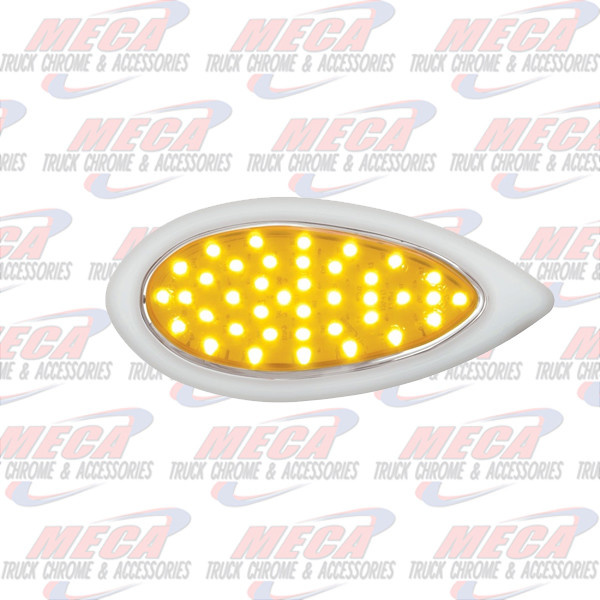LED LARGE TEARDROP - SIDE MIDTURN LIGHT 39 DIODES - Meca Truck Chrome