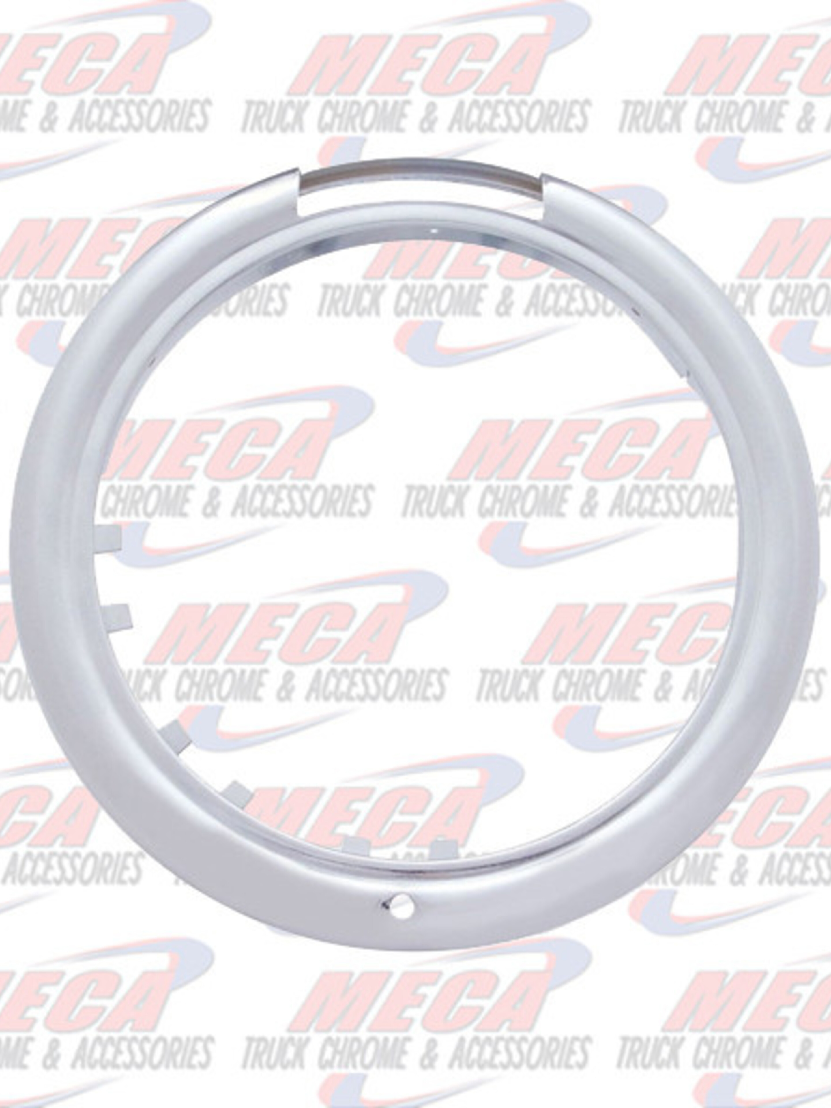 JJ HEADLIGHT OUTSIDE RIM WITH SIGNAL LIGHT HOLE - Meca Truck Chrome