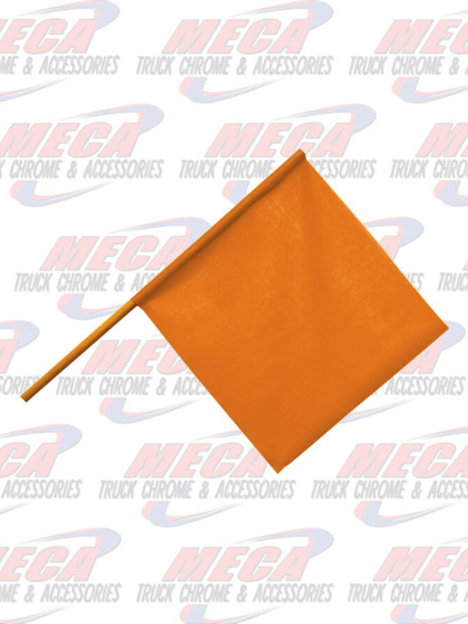 ORANGE MESH FLAG WITH POLE - Meca Truck Chrome