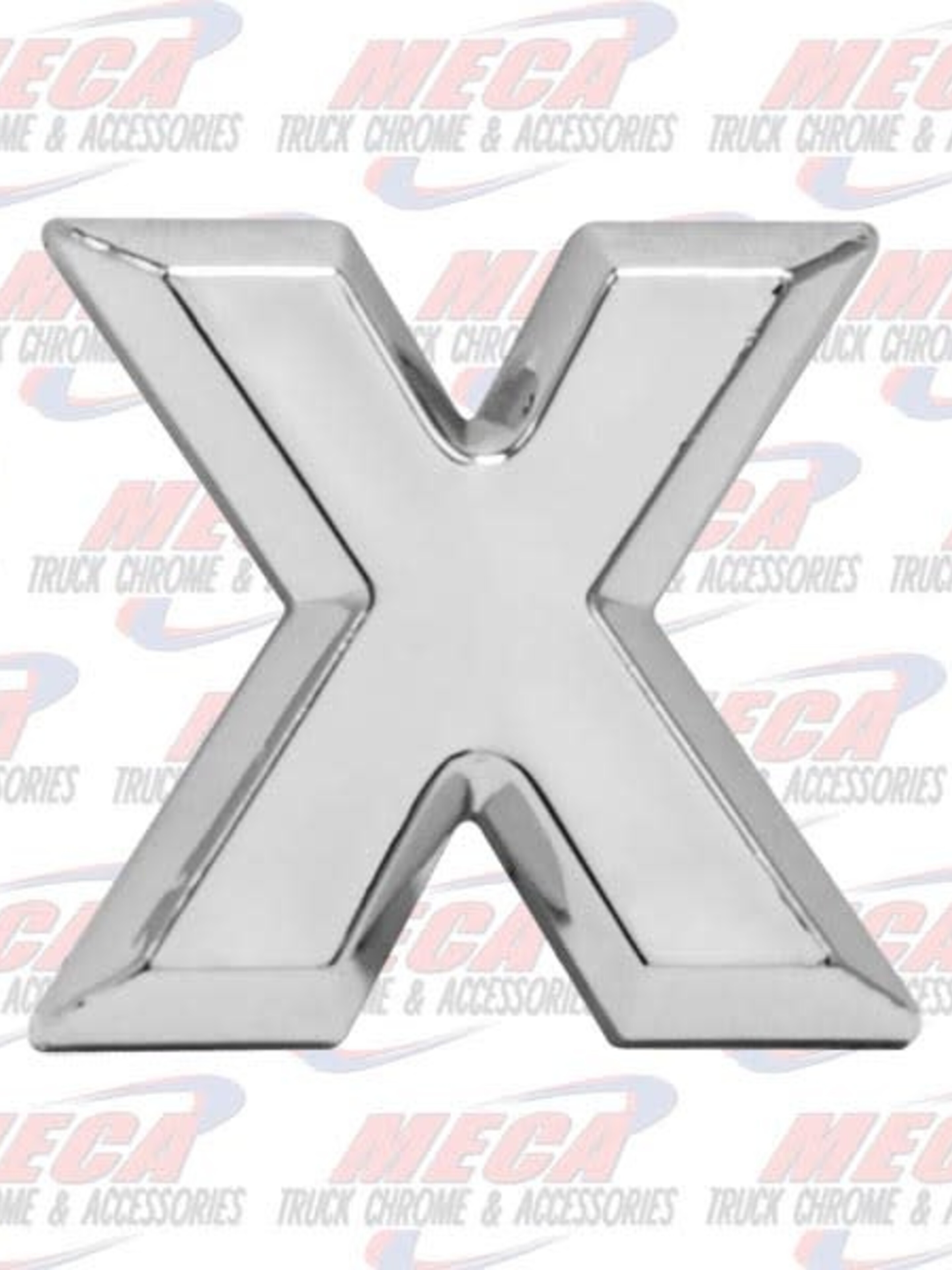 CHROME LETTER X 1" TALL - Meca Truck Chrome