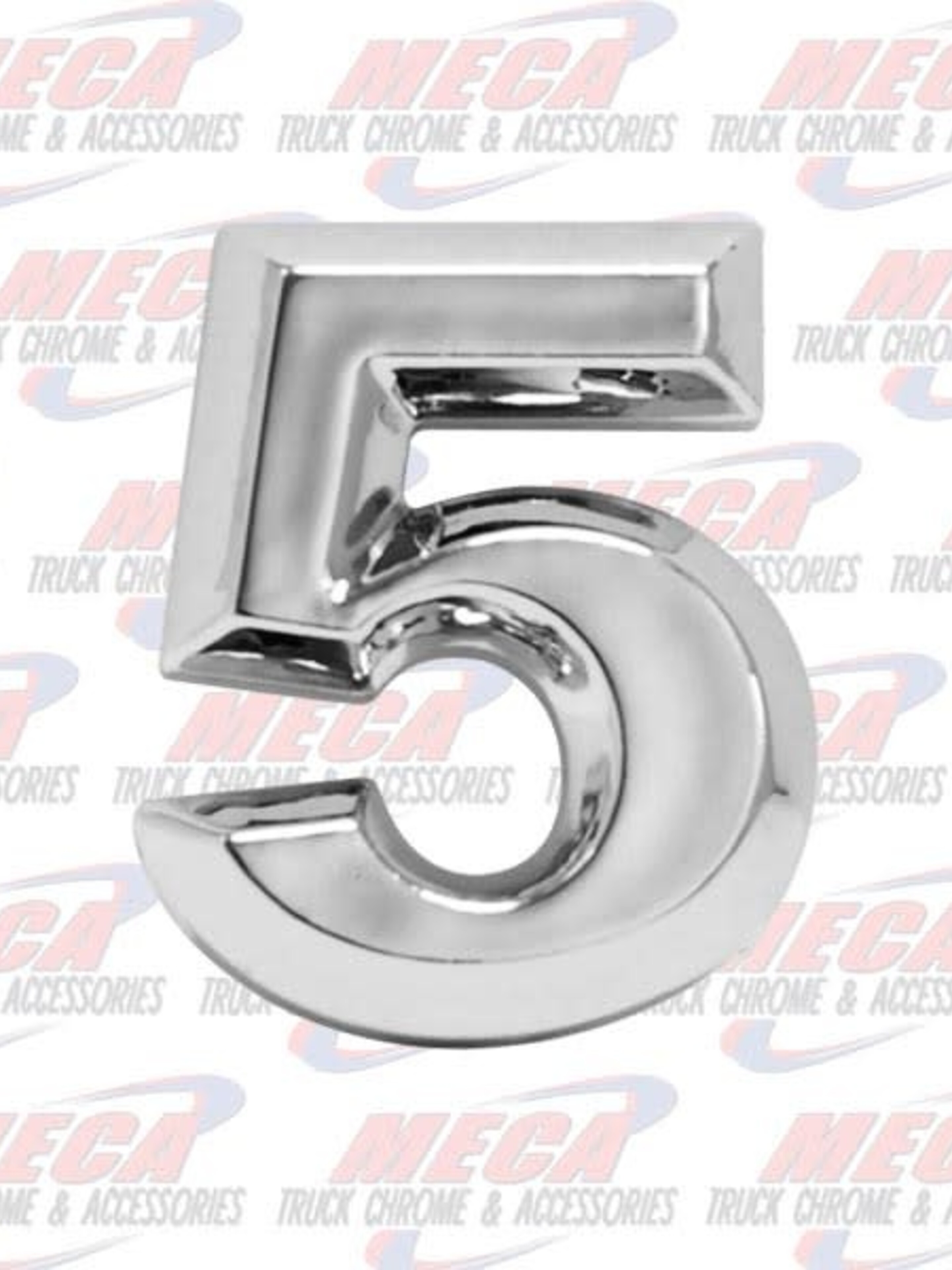 CHROME NUMBER 5 1" TALL - Meca Truck Chrome