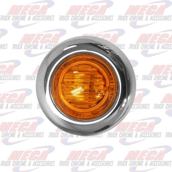 MINI LED DOTS DUAL FUNCTION AMBER .75" DIA. HOLE - Meca Truck Chrome