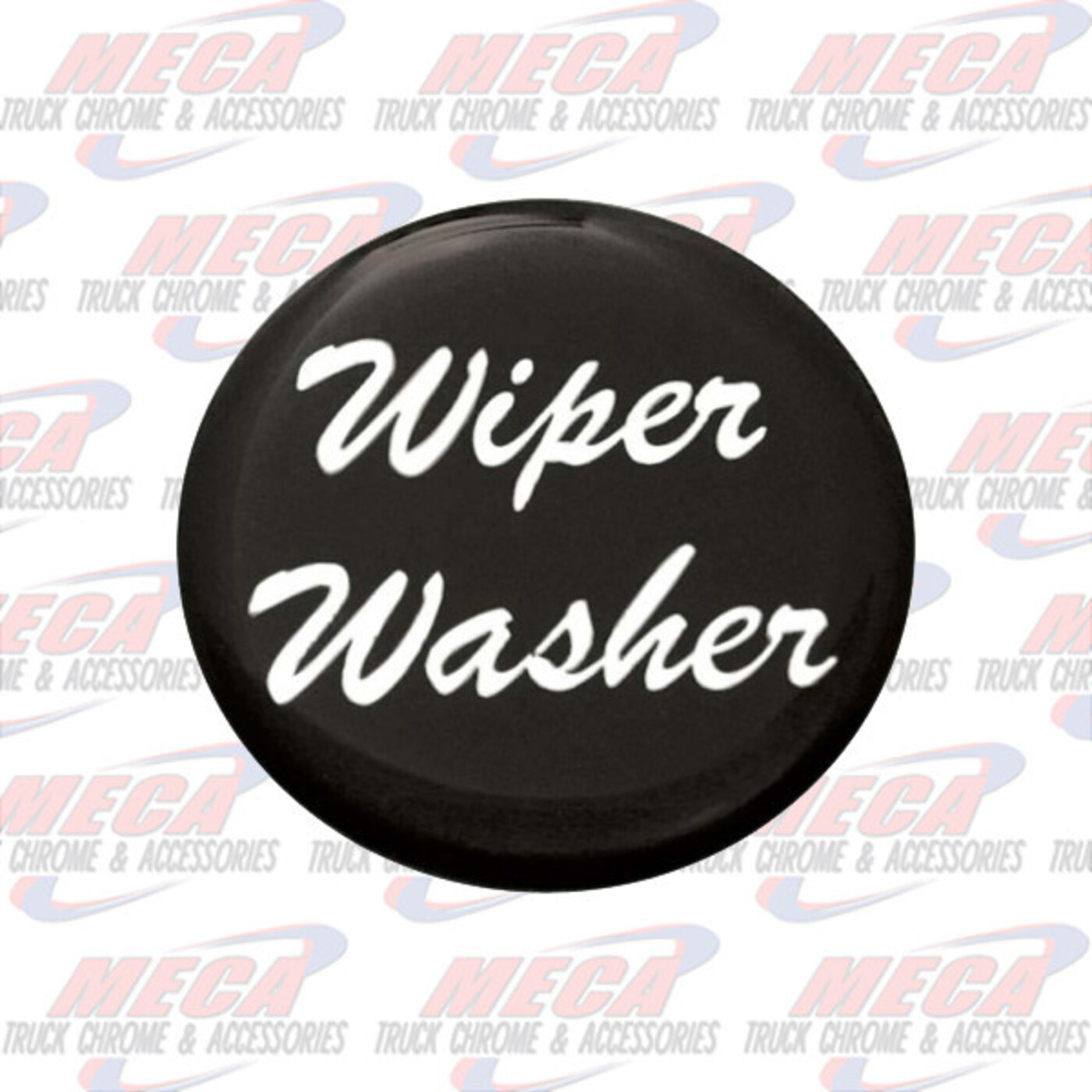 WIPER WASHER KNOB STICKER BLACK GLOSSY - Meca Truck Chrome