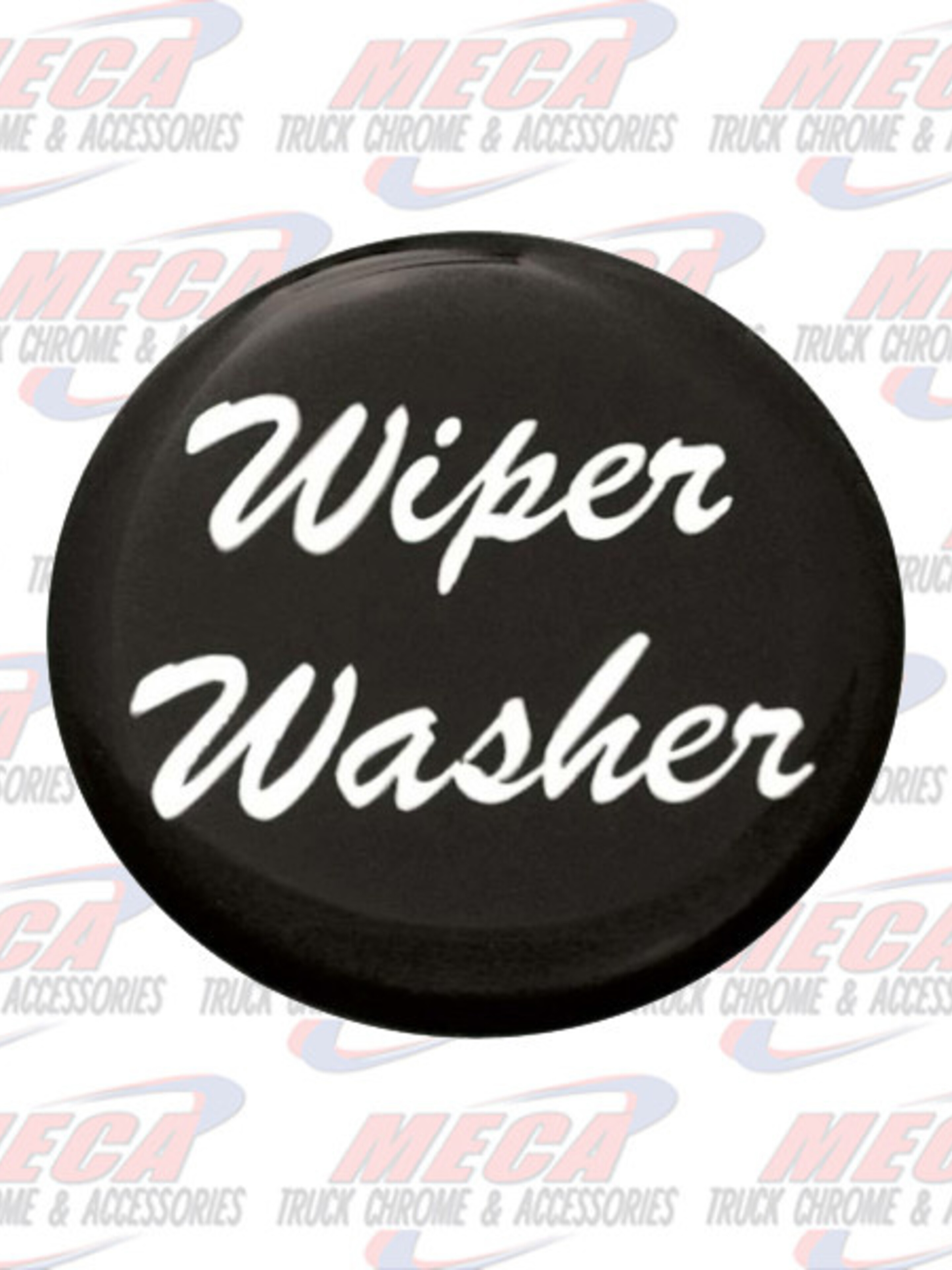 WIPER WASHER KNOB STICKER BLACK GLOSSY - Meca Truck Chrome