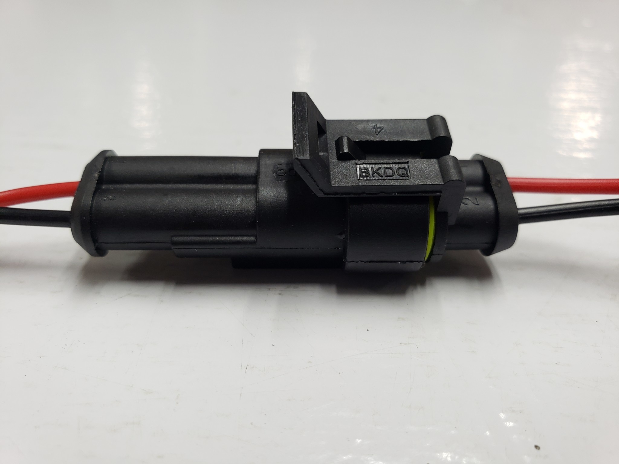 PLUG MALE/FEMALE SET 2 WAY WIRE - BLACK - Meca Truck Chrome