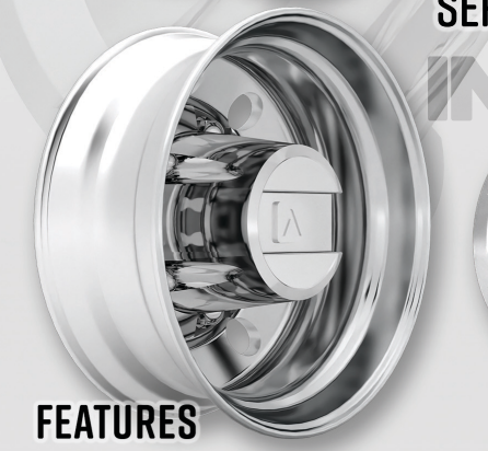 LYKOS REAR WHEEL KIT AXLE COVER 10 LUG CHROME - Meca Truck Chrome