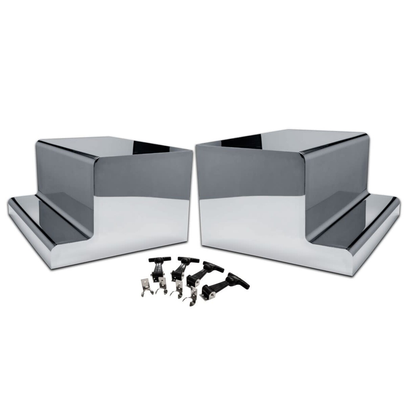 Peterbilt Battery / Tool Box Step Covers - Meca Truck Chrome
