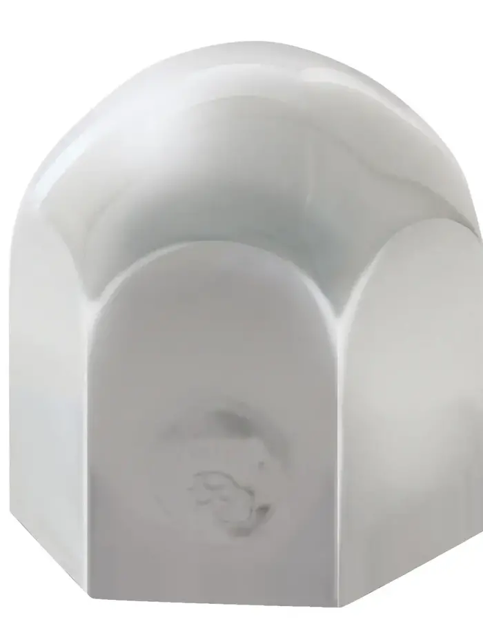 S.S. 41MM X 2" LUG NUT COVER PUSH-IN, STANDARD SHAPE - Meca Truck Chrome