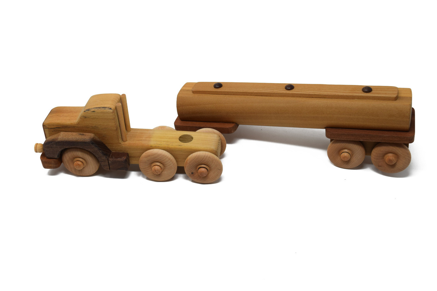 Wooden Tanker Truck Toy by Popular Poplar Toys - Log House Craft Gallery