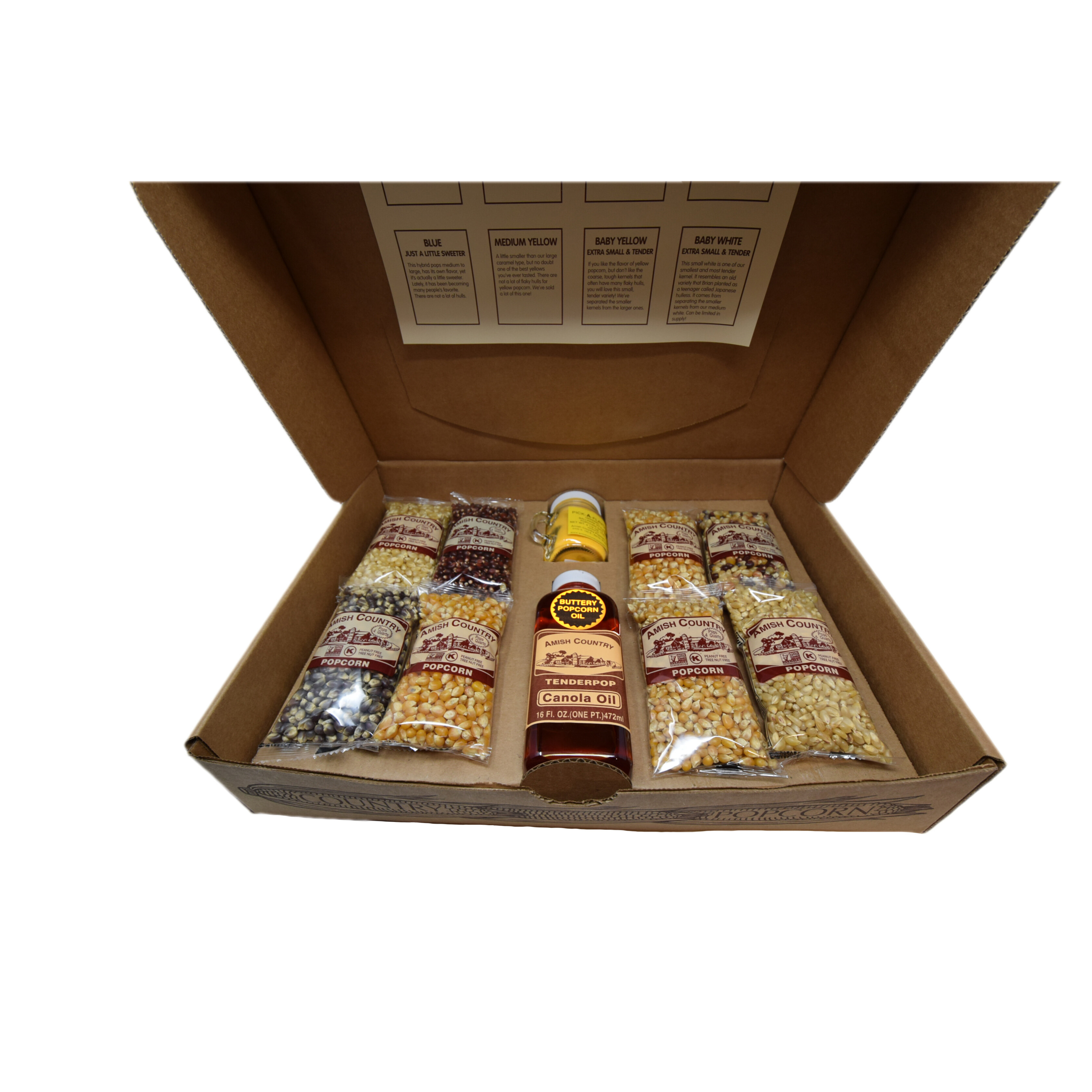 Popcorn Sampler Gift Box by Amish - Log House Craft Gallery