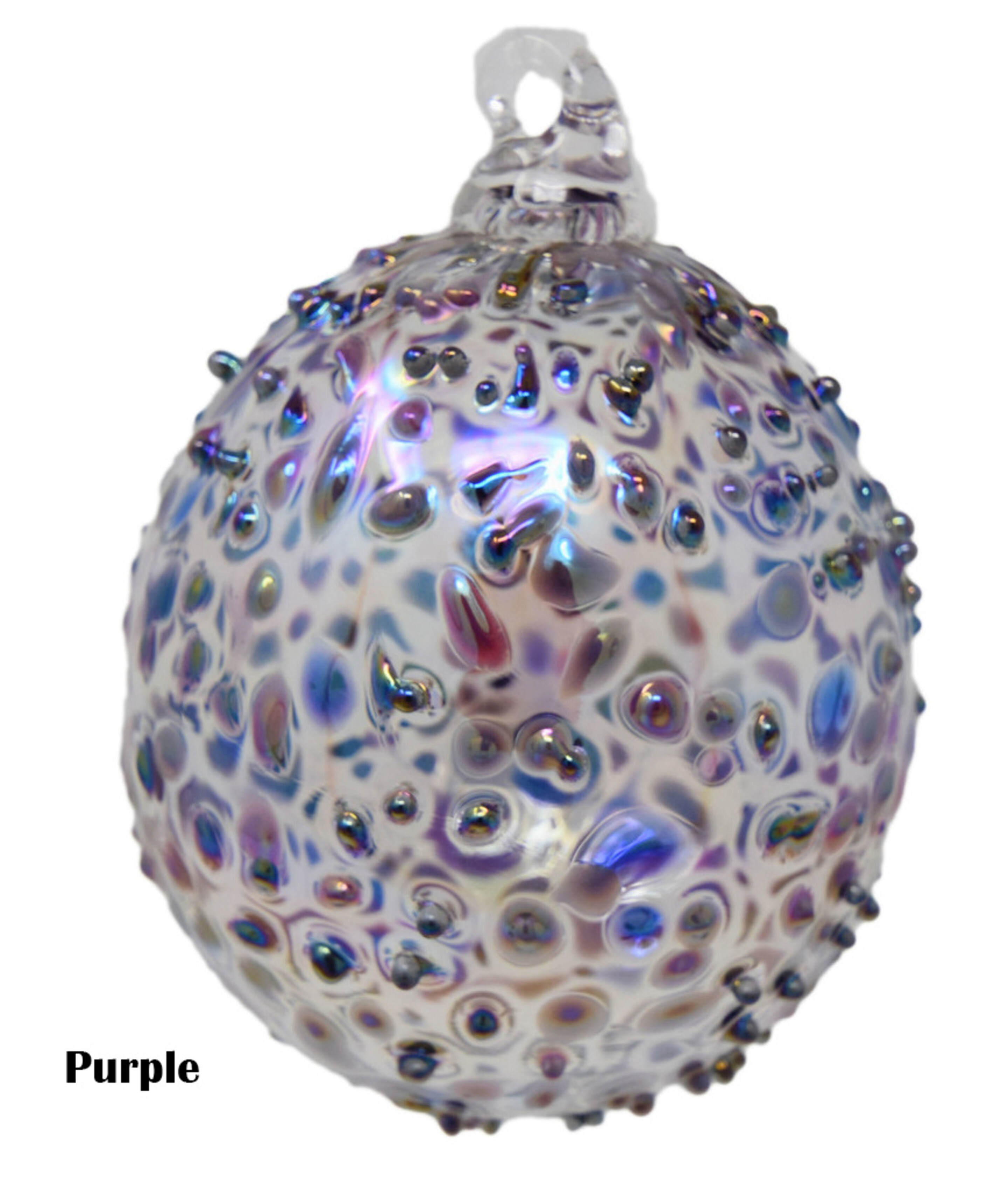 Bumpy Ornament by Ron Hinkle Glass - Log House Craft Gallery