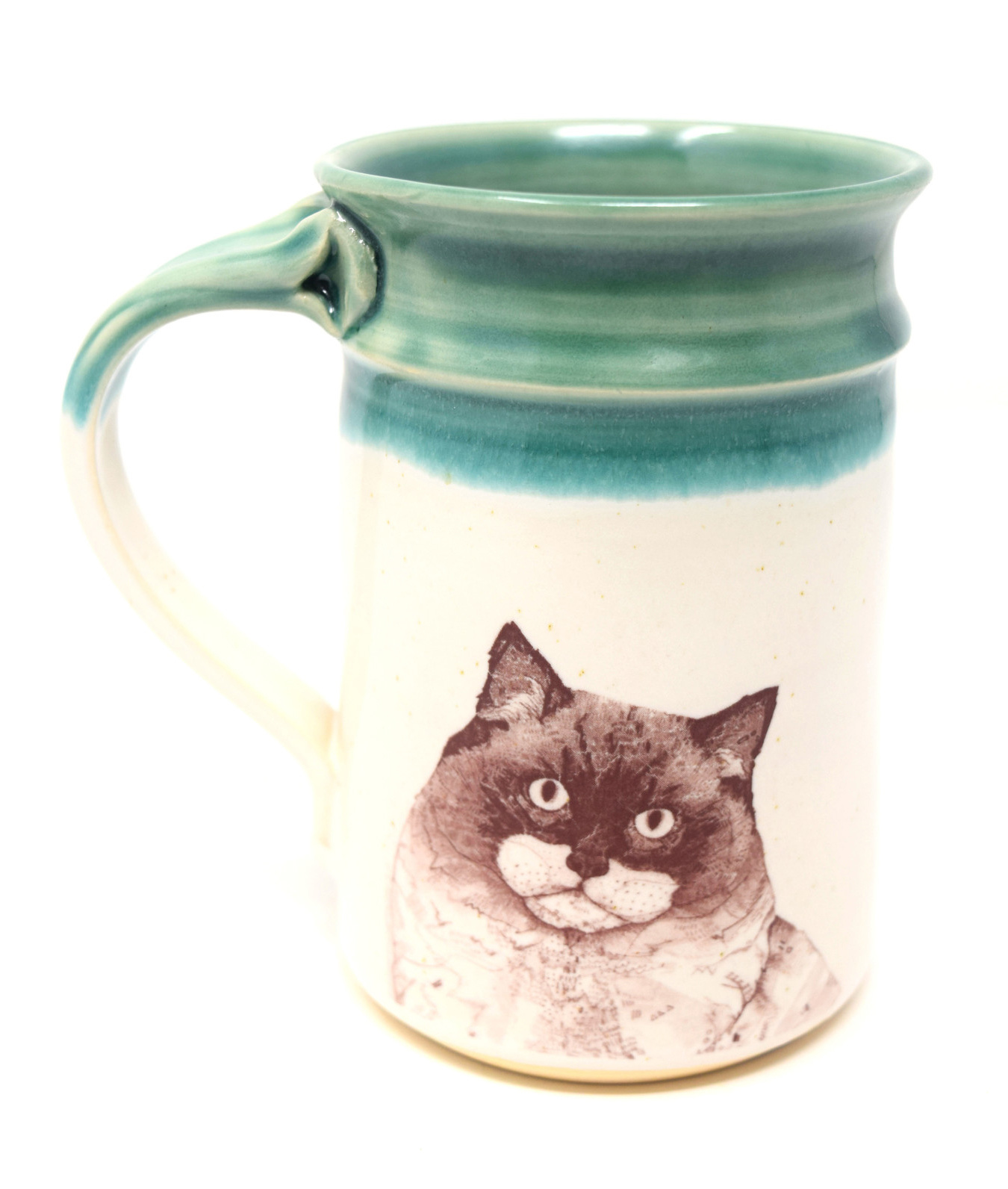 Fat Cat Mug by Mt. Pleasant Pottery - Log House Craft Gallery