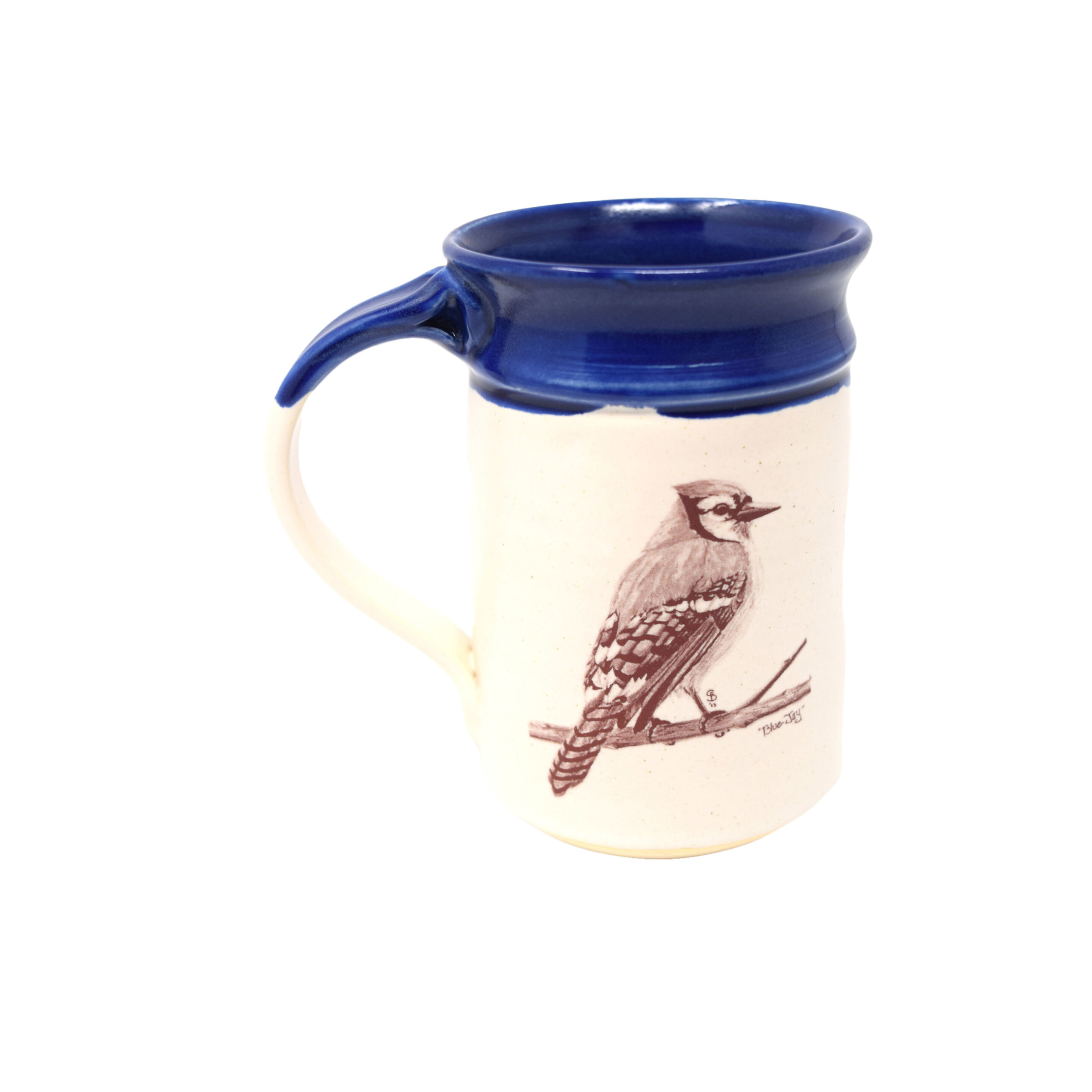 Blue Jay Mug by Mt. Pleasant Pottery - Log House Craft Gallery
