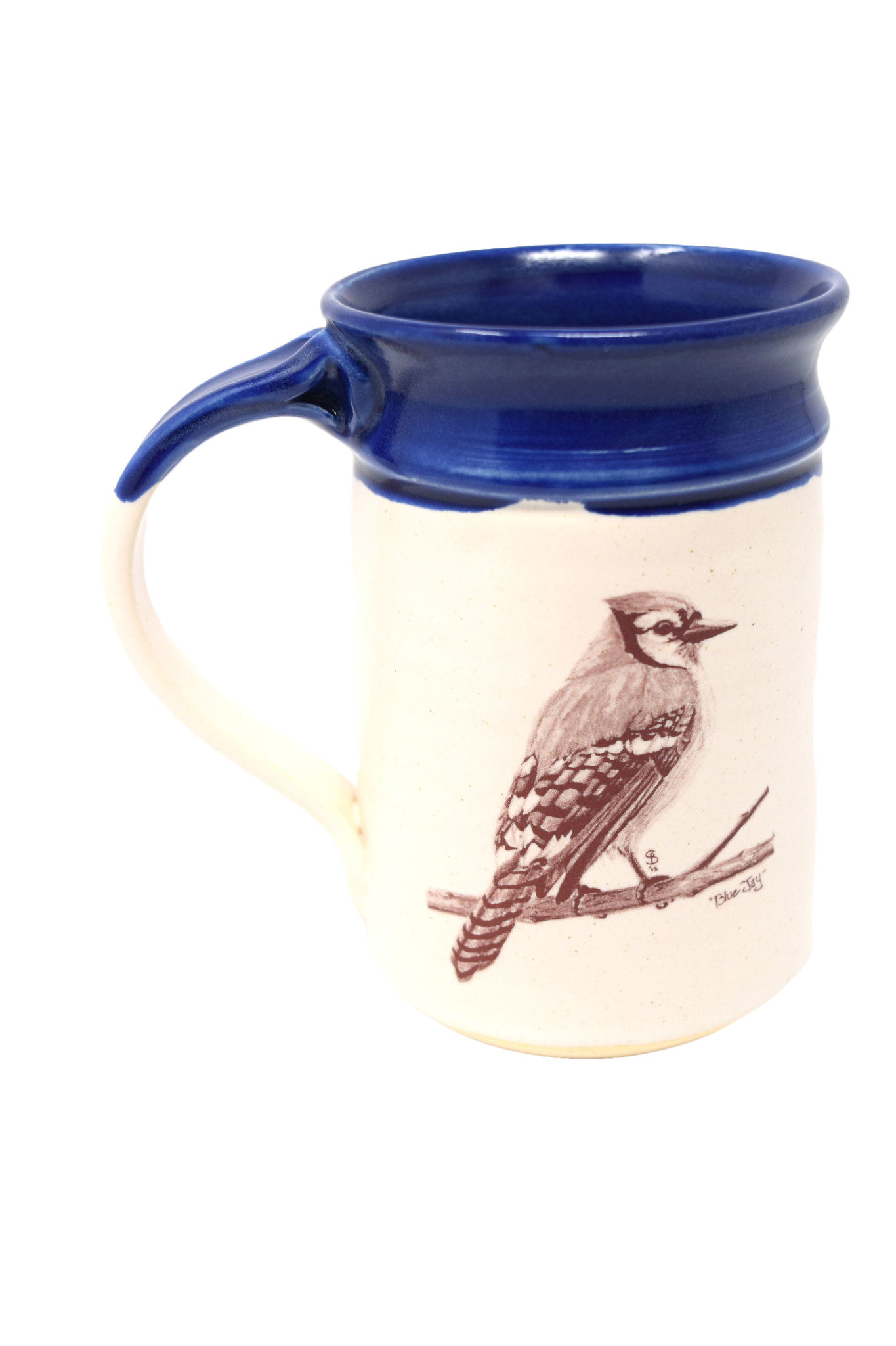 Blue Jay Mug by Mt. Pleasant Pottery - Log House Craft Gallery