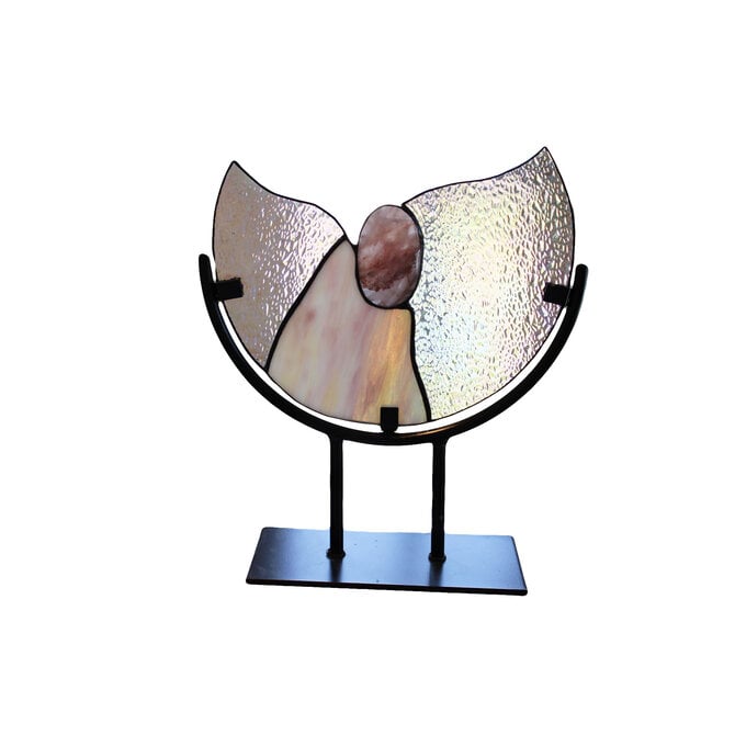 Stained Glass Geode in 10" by Wildflower Studio - Log House Craft Gallery