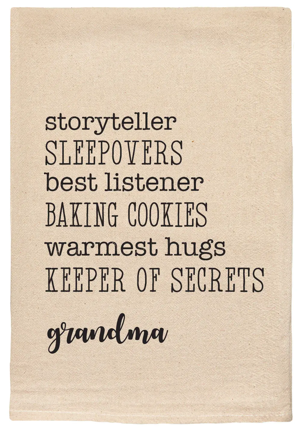 Grandma Characteristics - Cute Tea Towels by Ellembee - Log House Craft ...