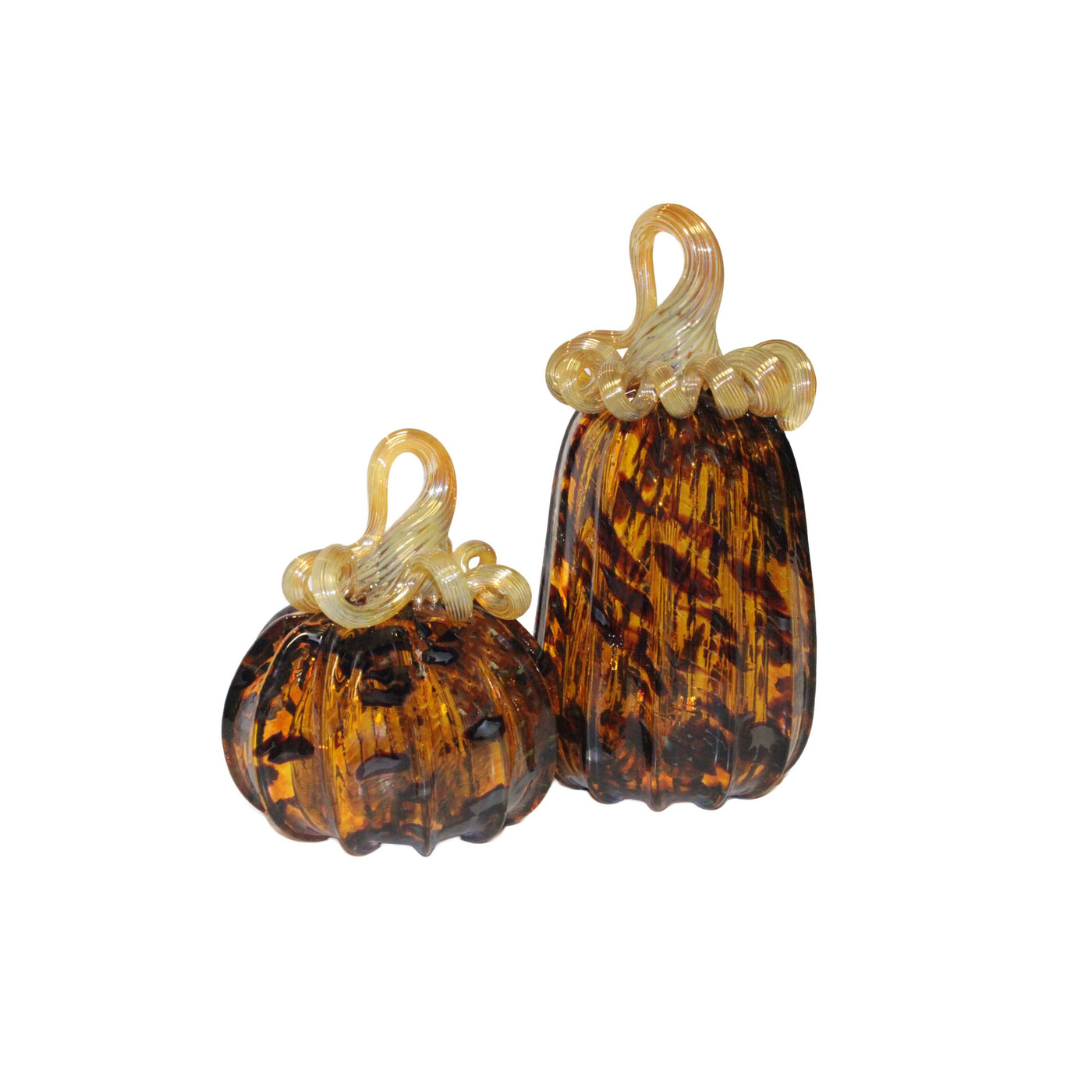 Pumpkin Tortoise Shell by Hot Glass Alley - Log House Craft Gallery