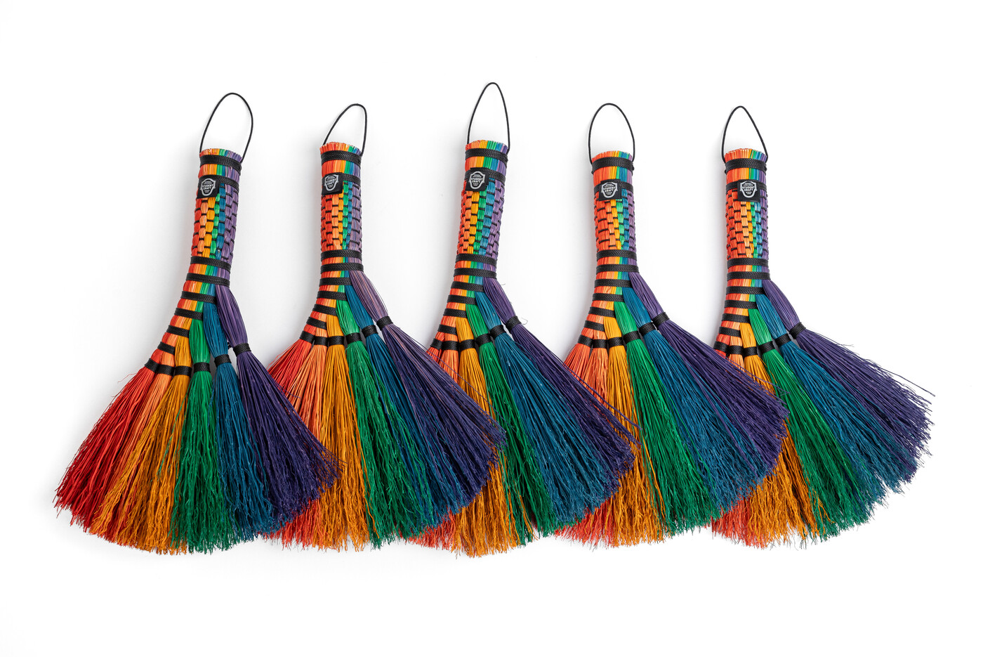Rainbow Hand Broom - Log House Craft Gallery