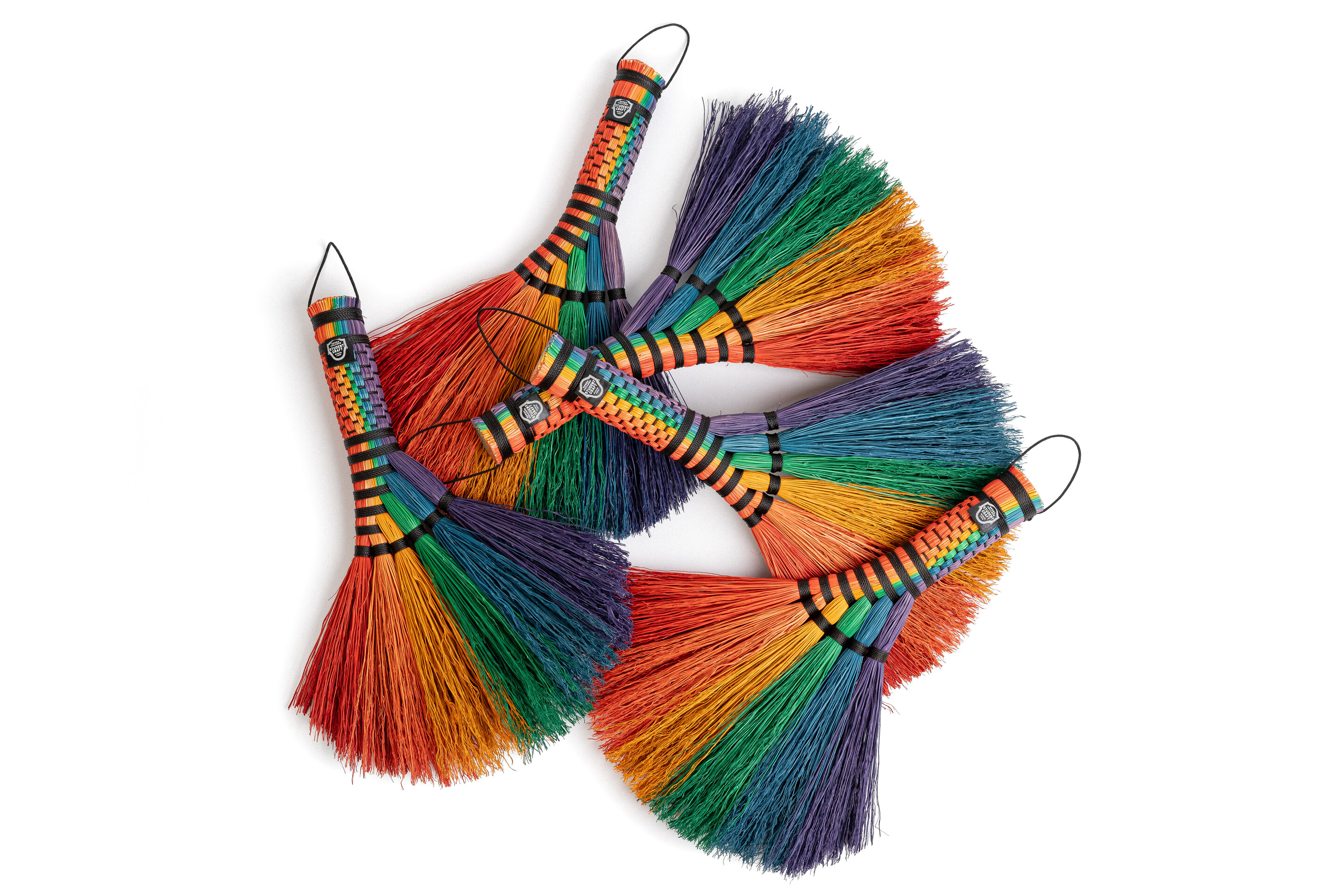 Rainbow Hand Broom - Log House Craft Gallery