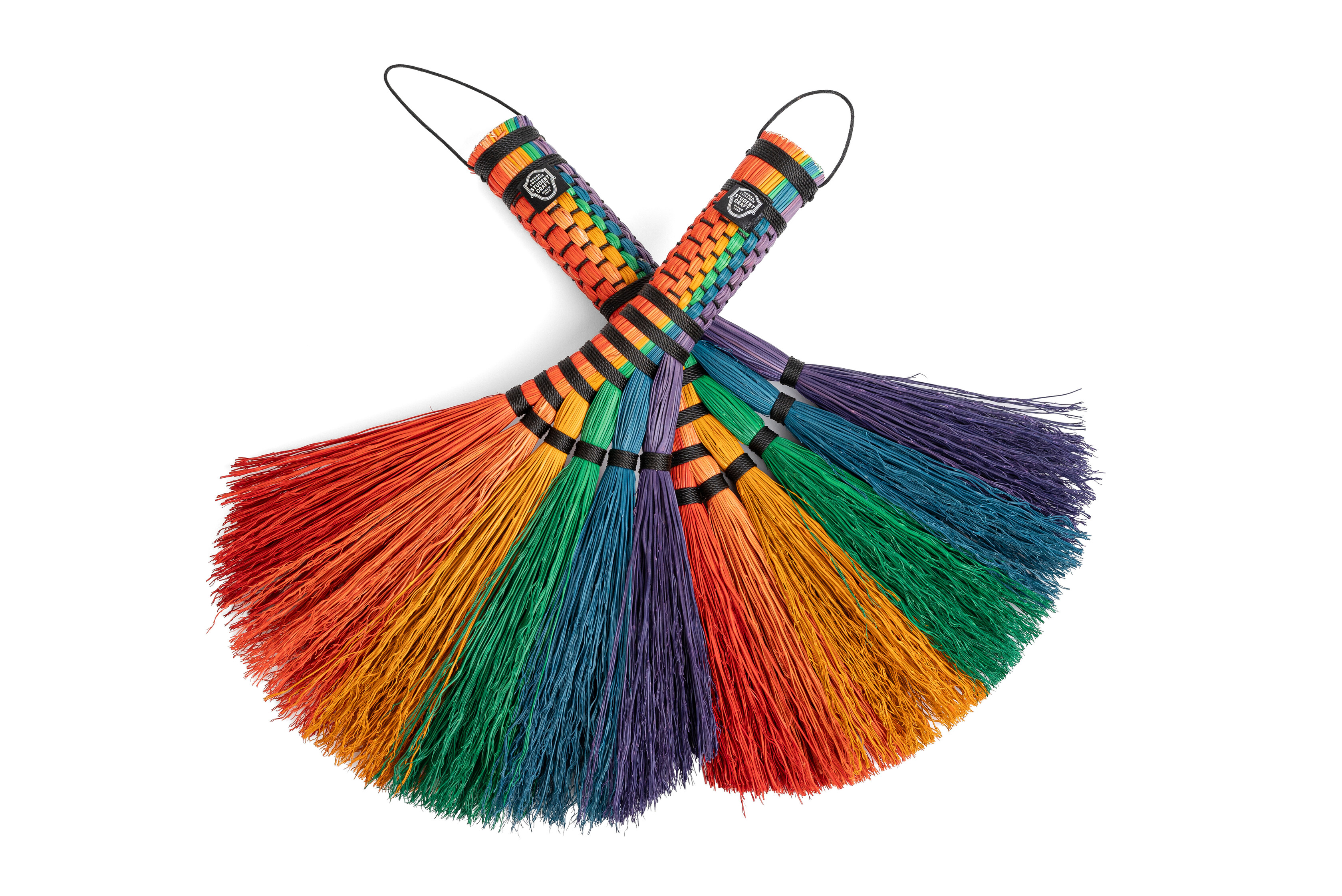 Rainbow Hand Broom - Log House Craft Gallery