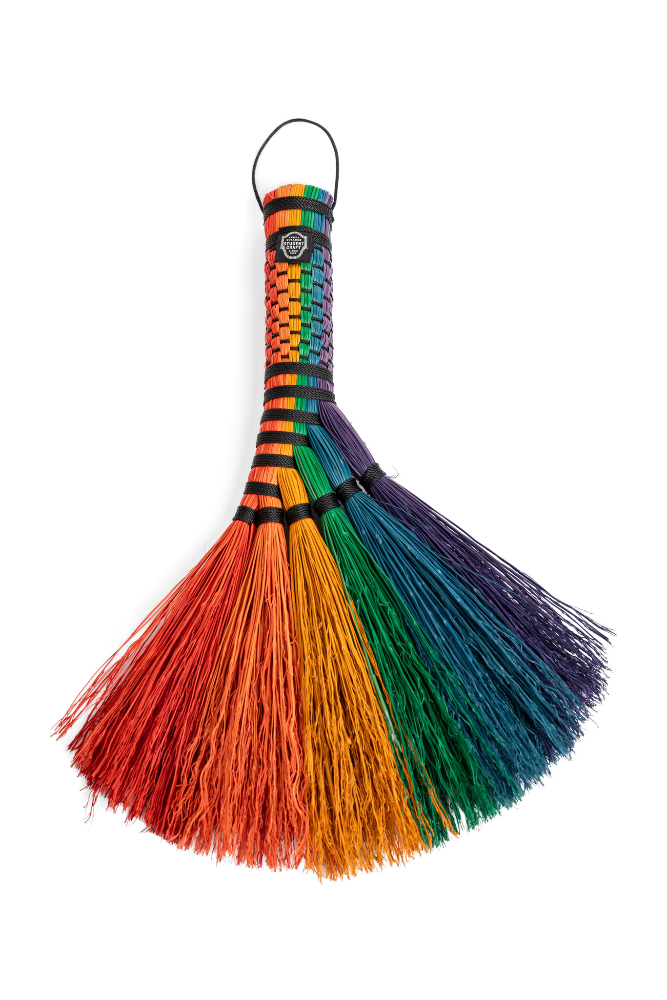 Rainbow Hand Broom - Log House Craft Gallery