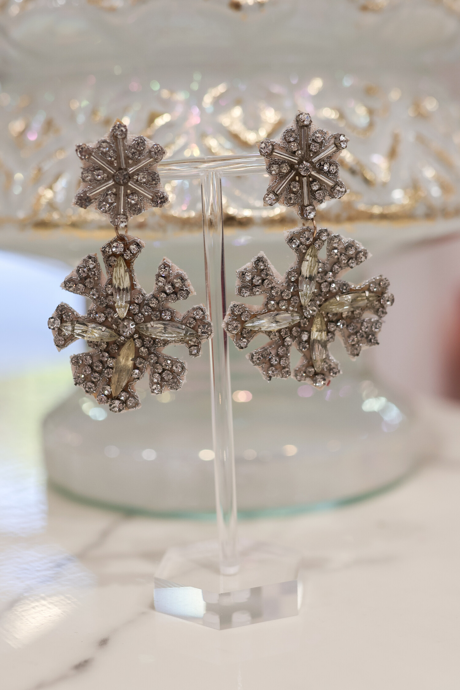 Snowflake Beaded Earrings