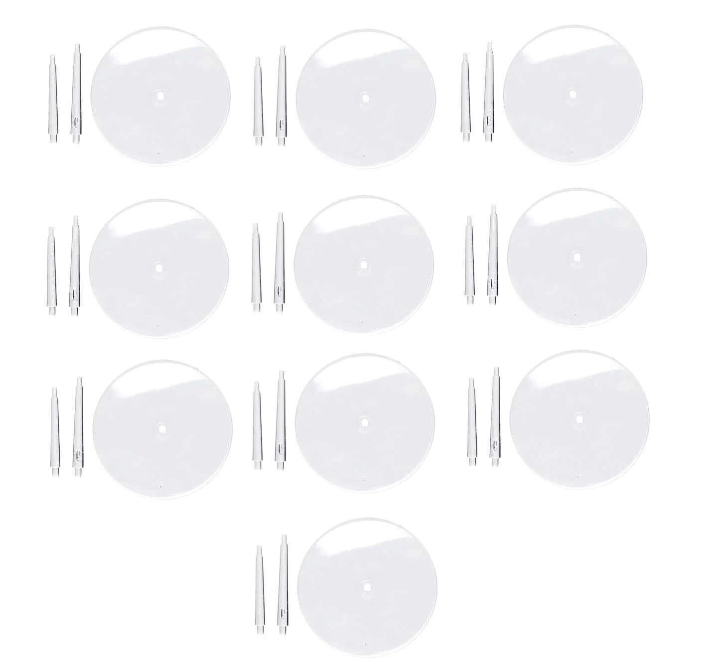 10 * 60mm Round Transparent Flight Stand - Au Royaume Des Titans
