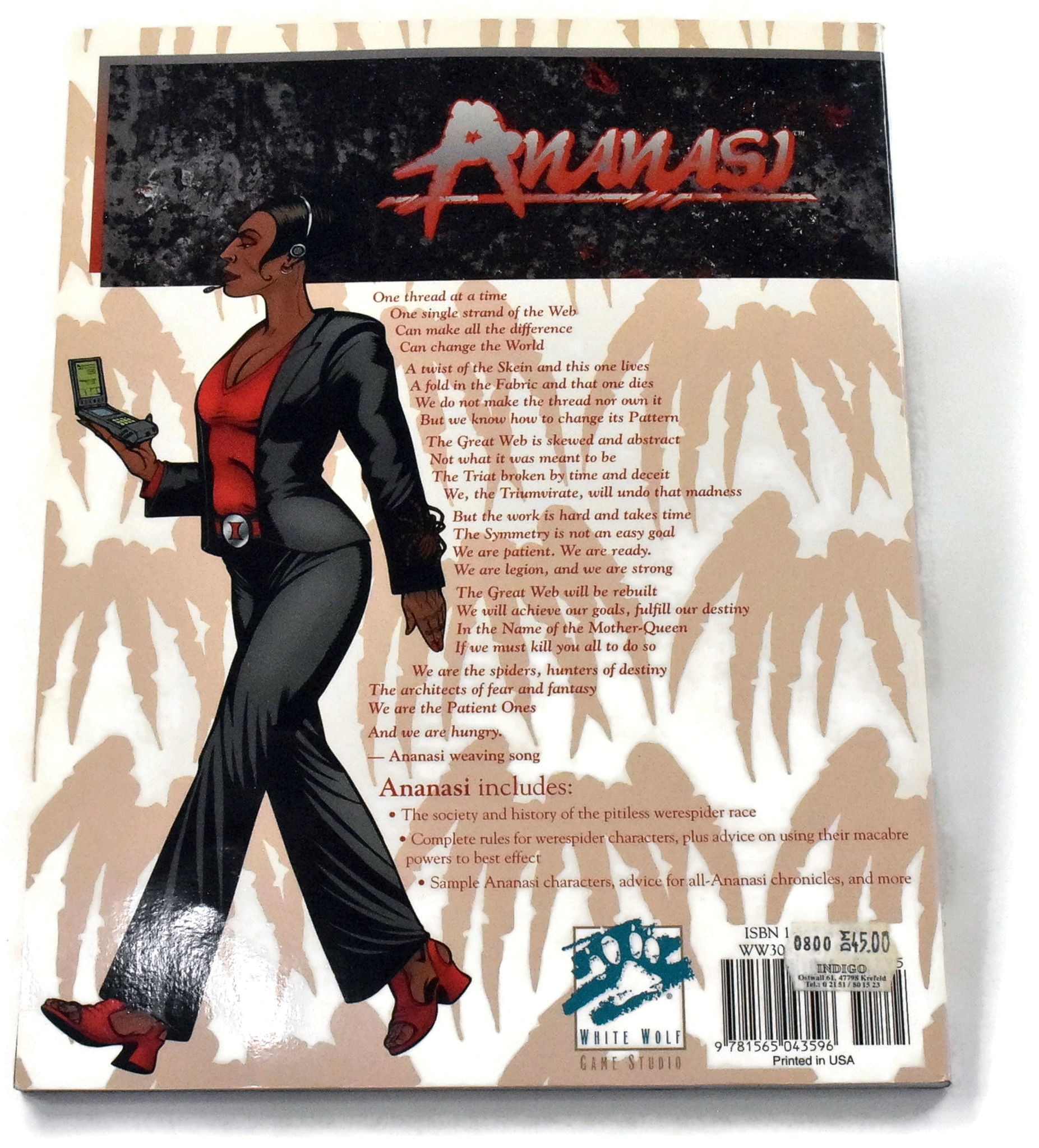 White Wolf WEREWOLF THE APOCALYPSE Ananasi Very Good Condition - Au ...