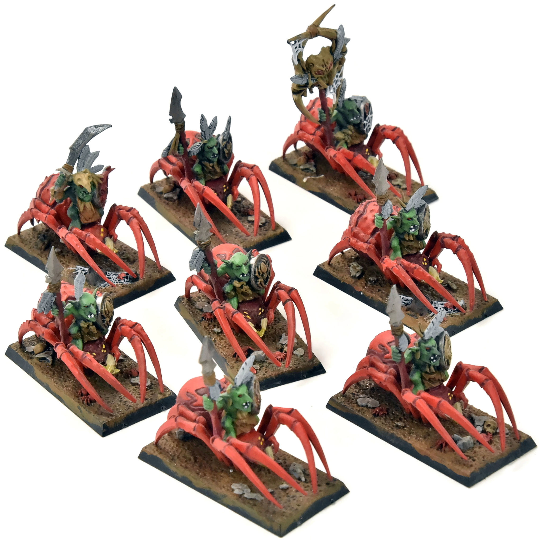 Games Workshop ORCS & GOBLINS 8 Grot Spider Riders #2 Fantasy WELL ...