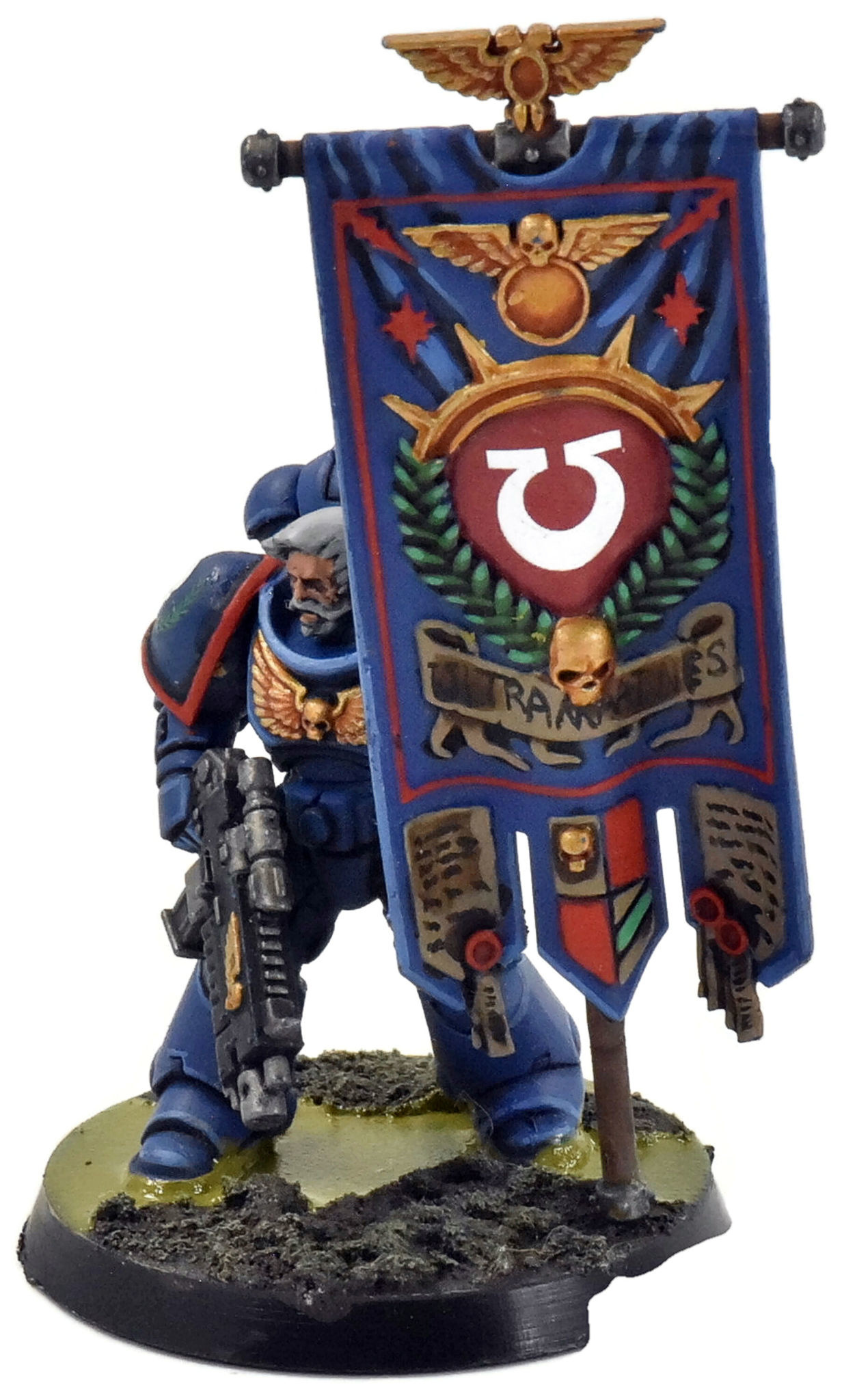 Games Workshop SPACE MARINES Primaris Ancient #1 WELL PAINTED Warhammer ...