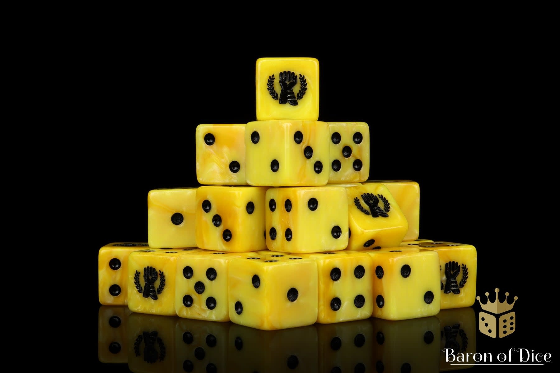 Baron of Dice Almighty Hand Square Corner 16mm Dice (25 Dice) - Au ...