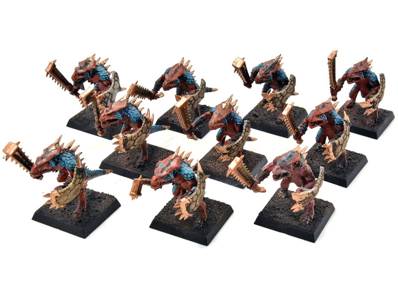 Games Workshop LIZARDMEN 10 Saurus Warriors #4 Warhammer Fantasy WELL ...
