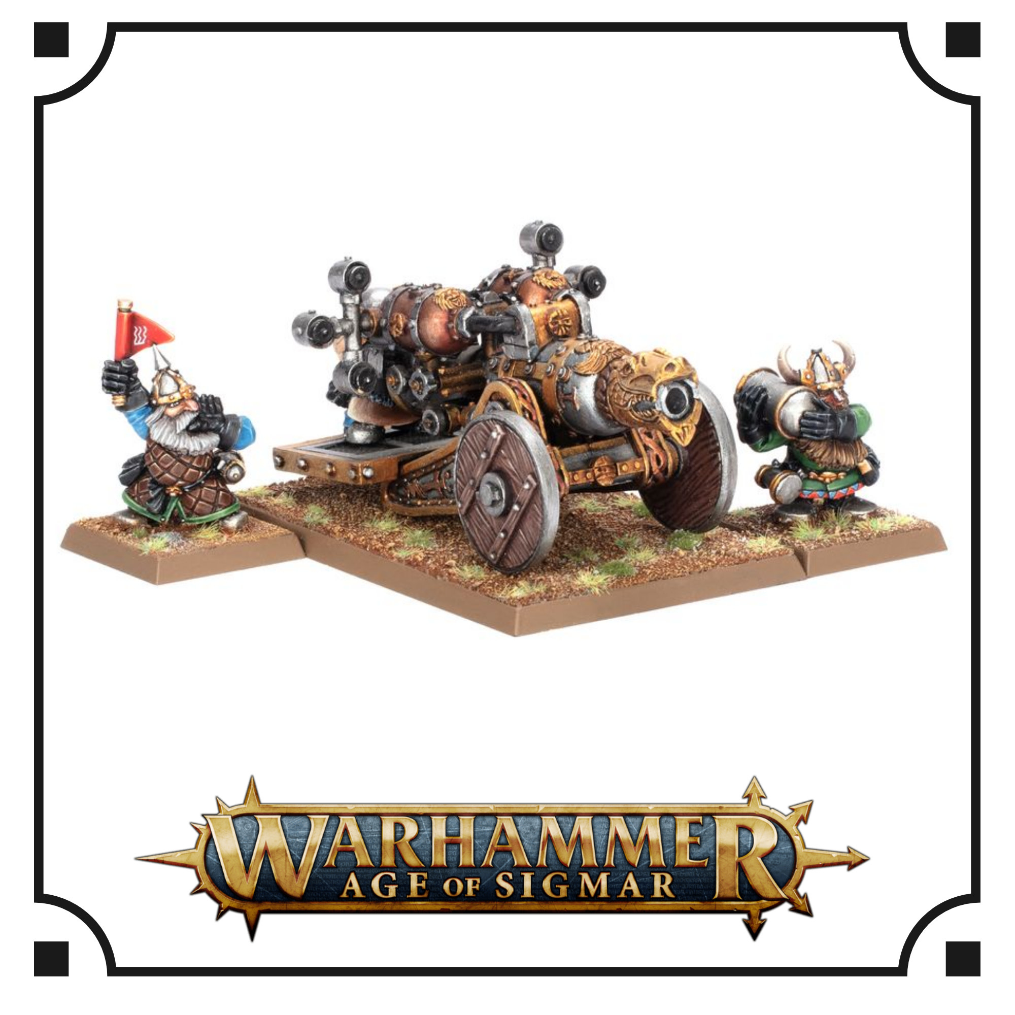 Warhammer Miniatures Dwarfen Mountain Holds Cannon Organ Gun (7 ...