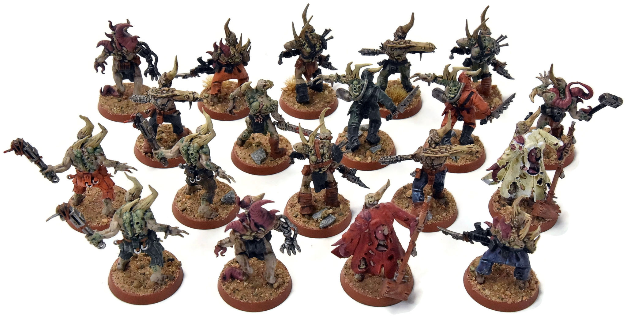 Games Workshop DEATH GUARD 19 Poxwalkers #2 Warhammer 40K WELL PAINTED ...