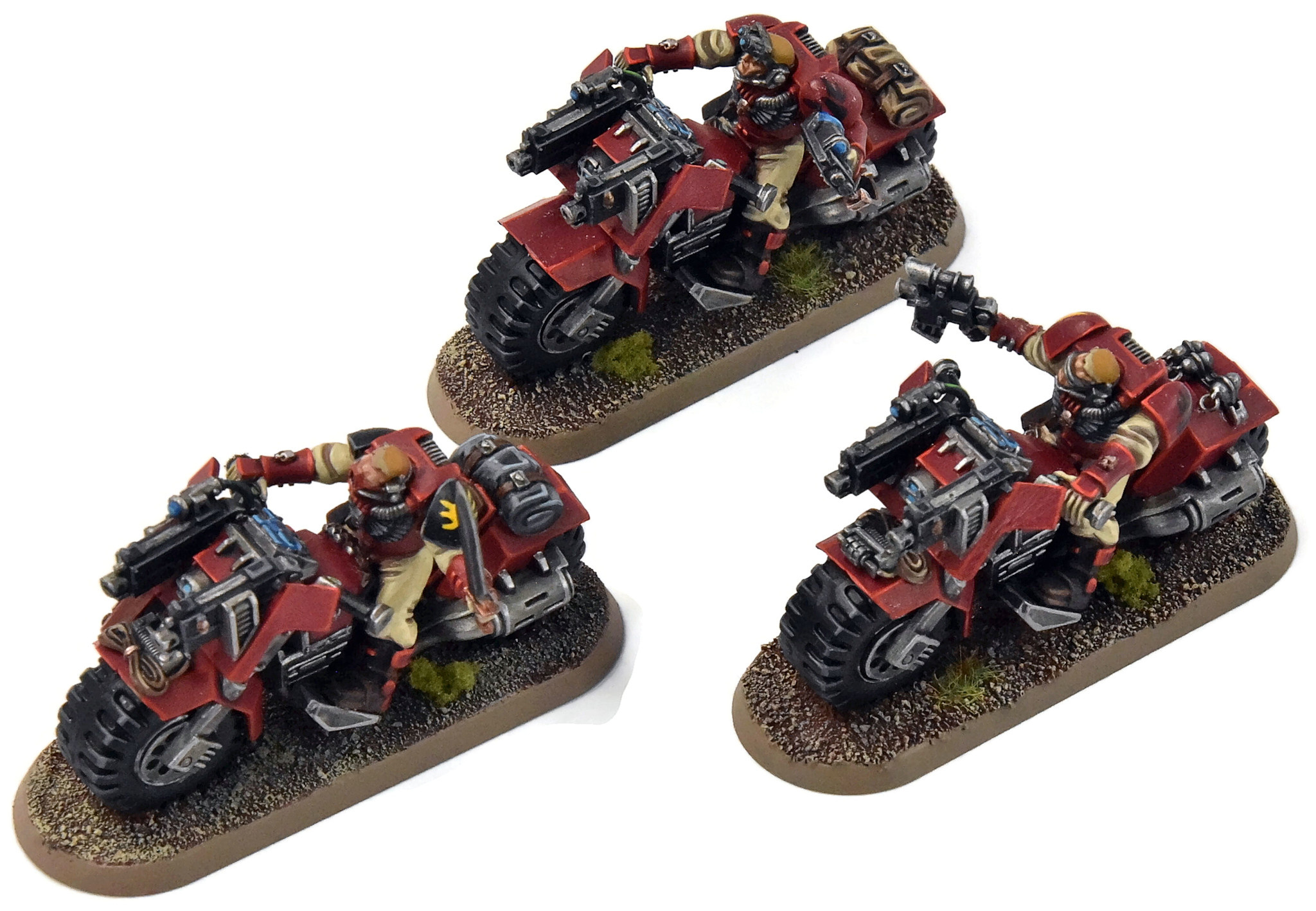 Games Workshop BLOOD ANGELS 3 Scouts Bike #2 PRO PAINTED Warhammer 40K ...
