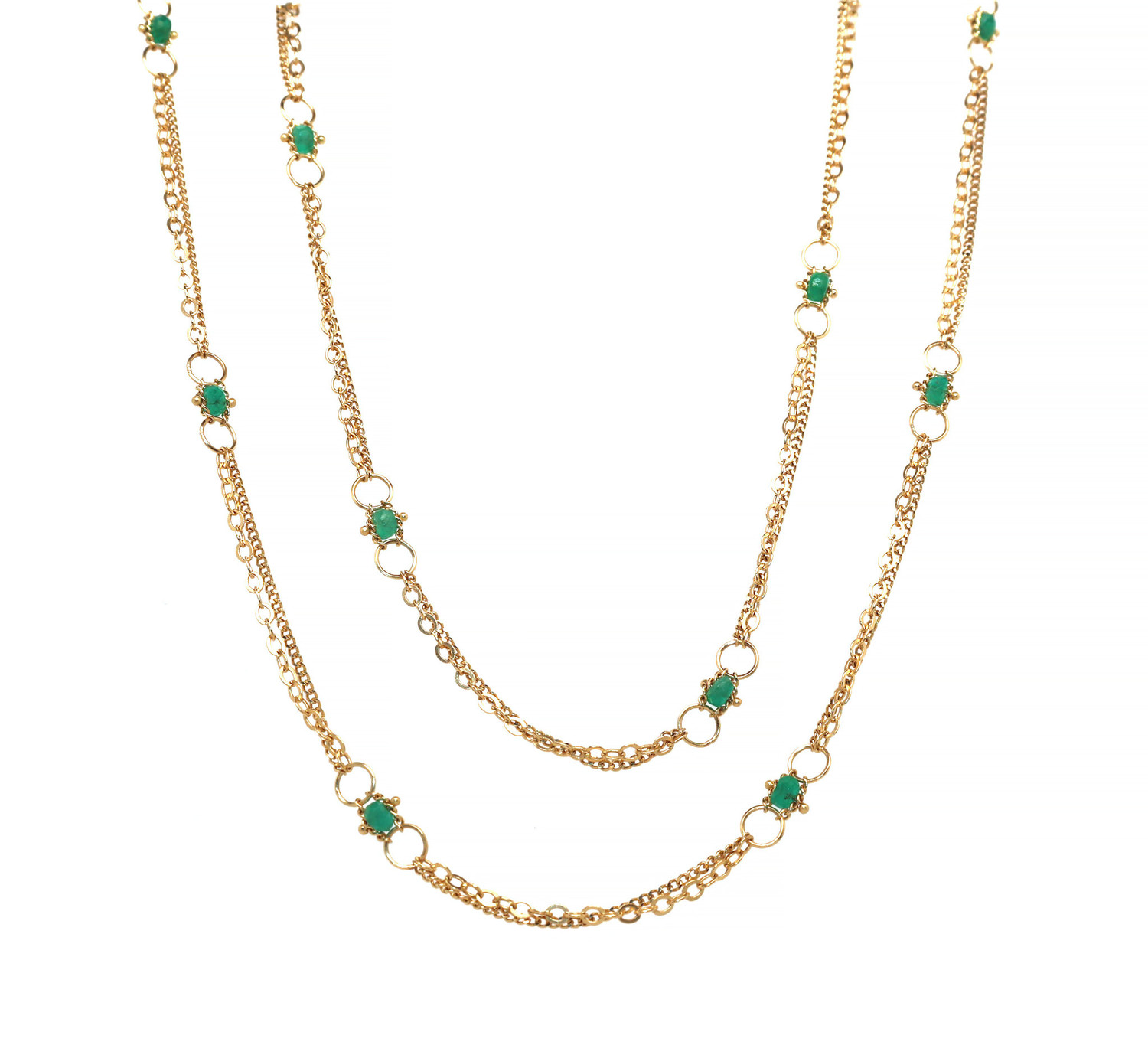 Emerald Whisper Chain Necklace - Element 79 Contemporary Jewelry