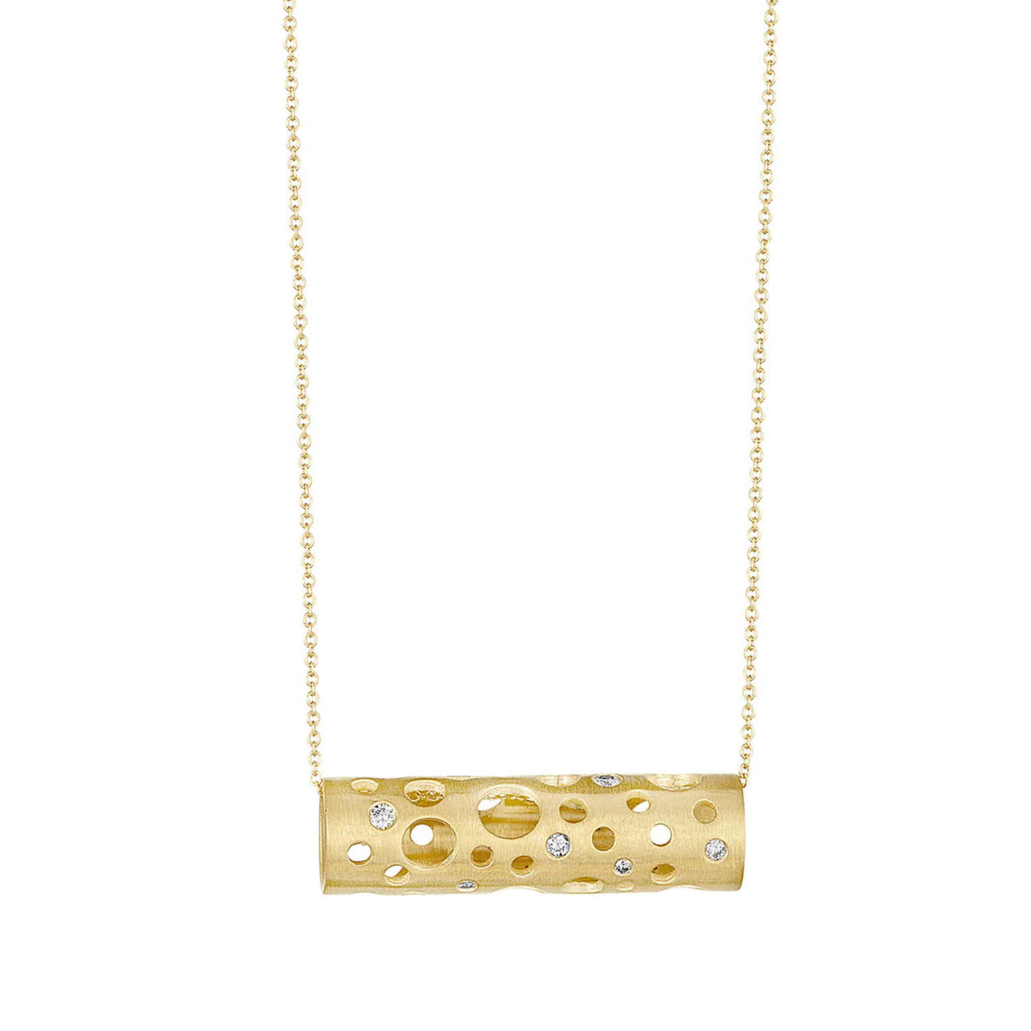 Holly Pendant, 18k Yellow Gold w/Diamonds - Element 79 Contemporary Jewelry
