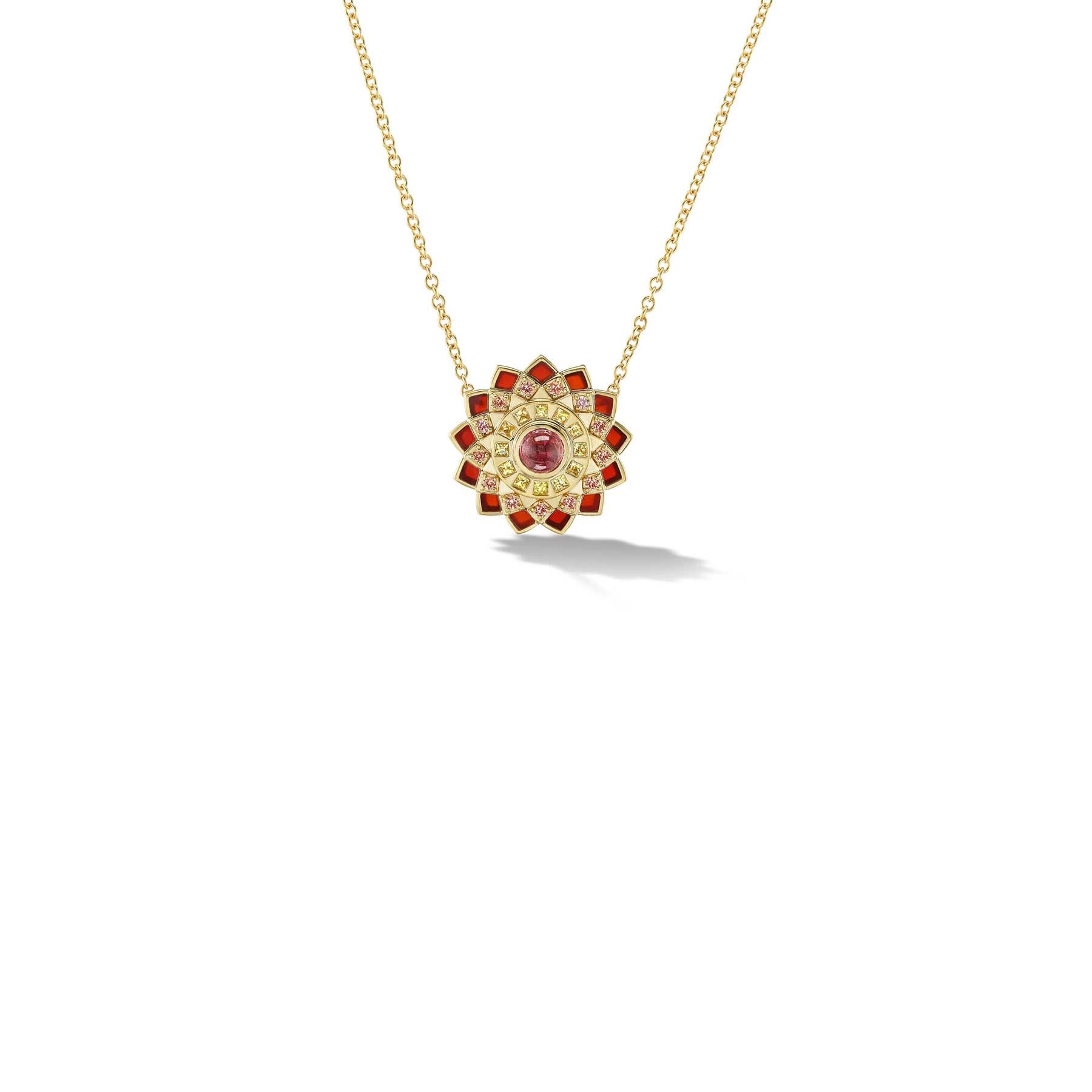 Temple Mini Inlay Mandala Necklace - Element 79 Contemporary Jewelry