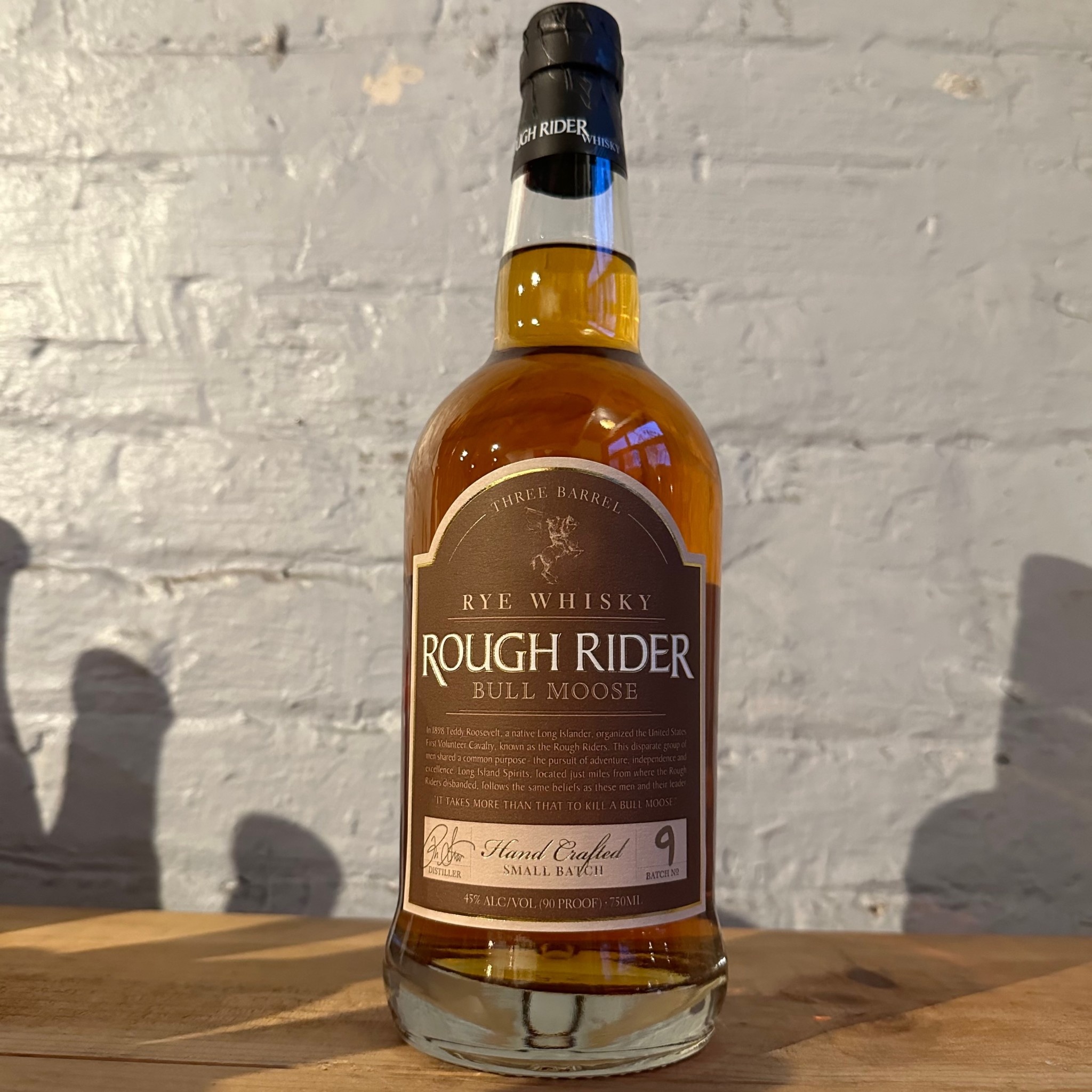 Rough Rider Bull Moose Three Barrel Rye Whisky - Baiting Hollow, Long ...
