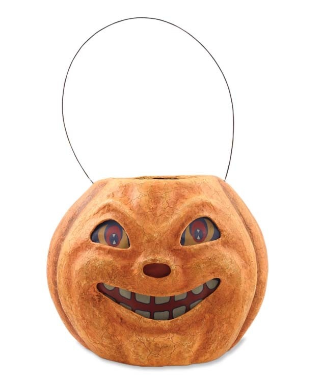 Vintage Pumpkin Bucket - Large - House of Boo