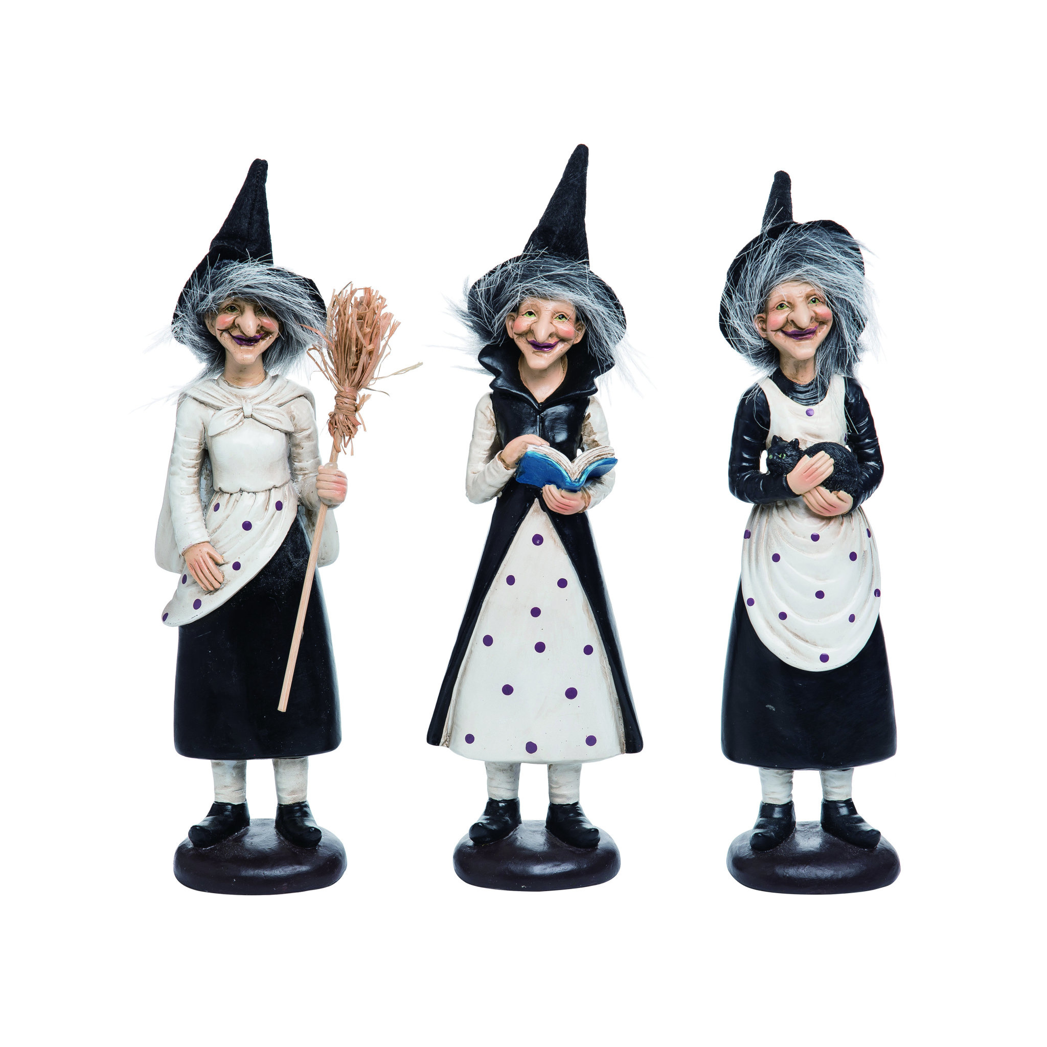 Res Fuzzy Hair Witch Fig 3 Asst - House of Boo