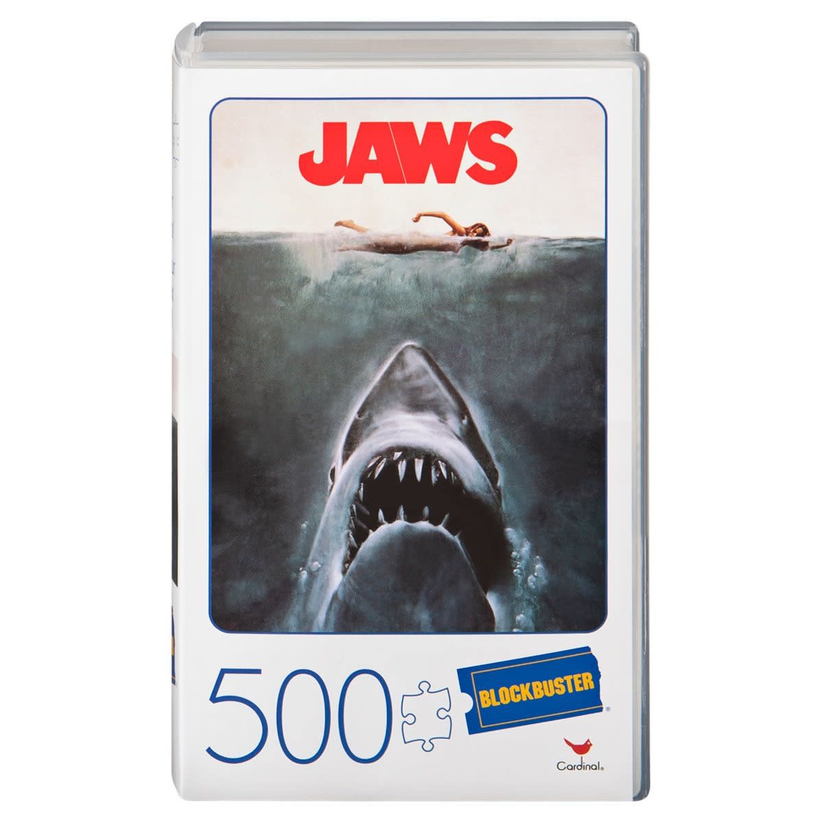 Jaws Retro Blockbuster VHS Video Case 500 Piece Puzzle House Of Boo
